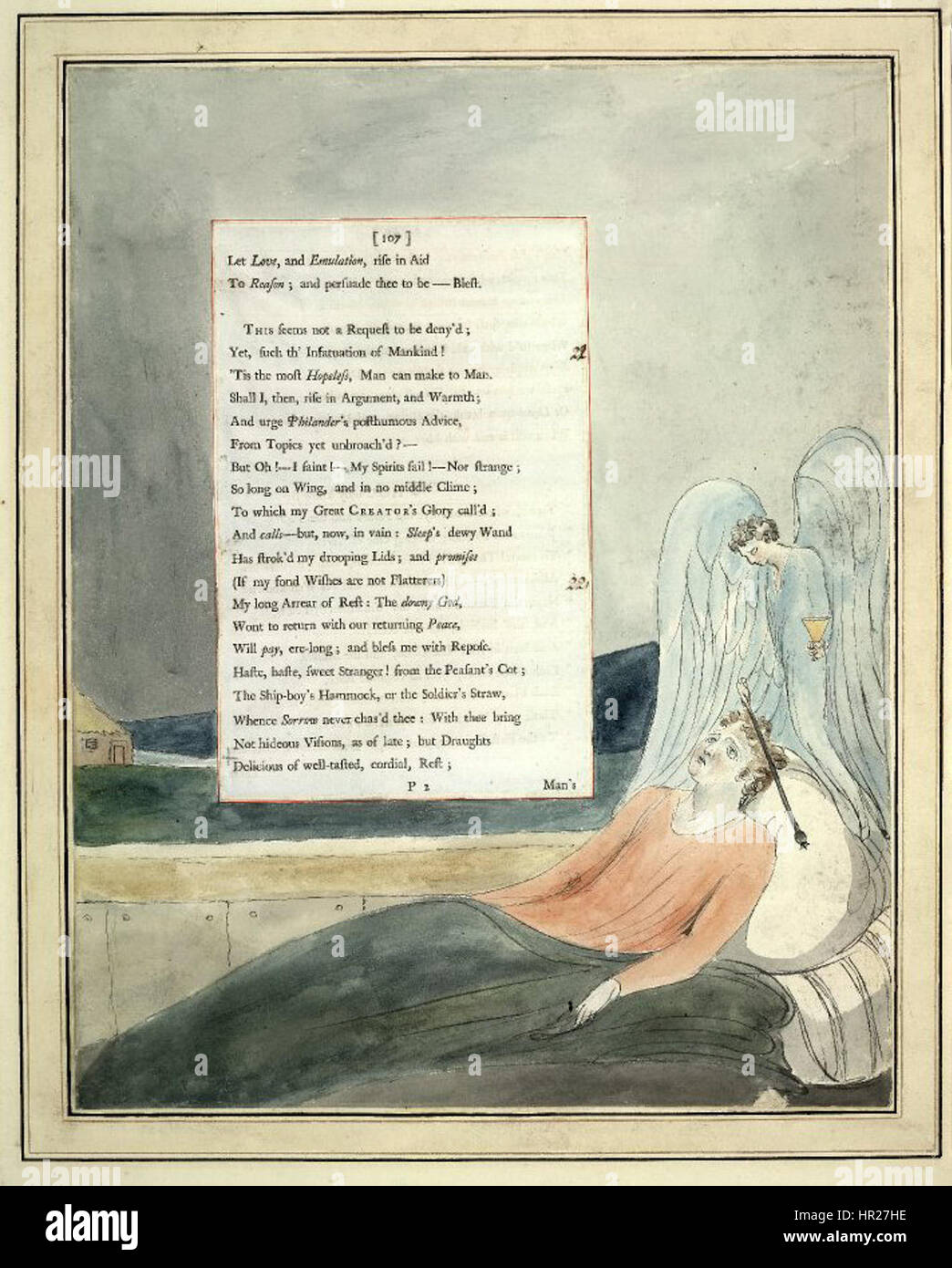 This watercolor by William Blake, titled 'Night Thoughts IX,' depicts ...