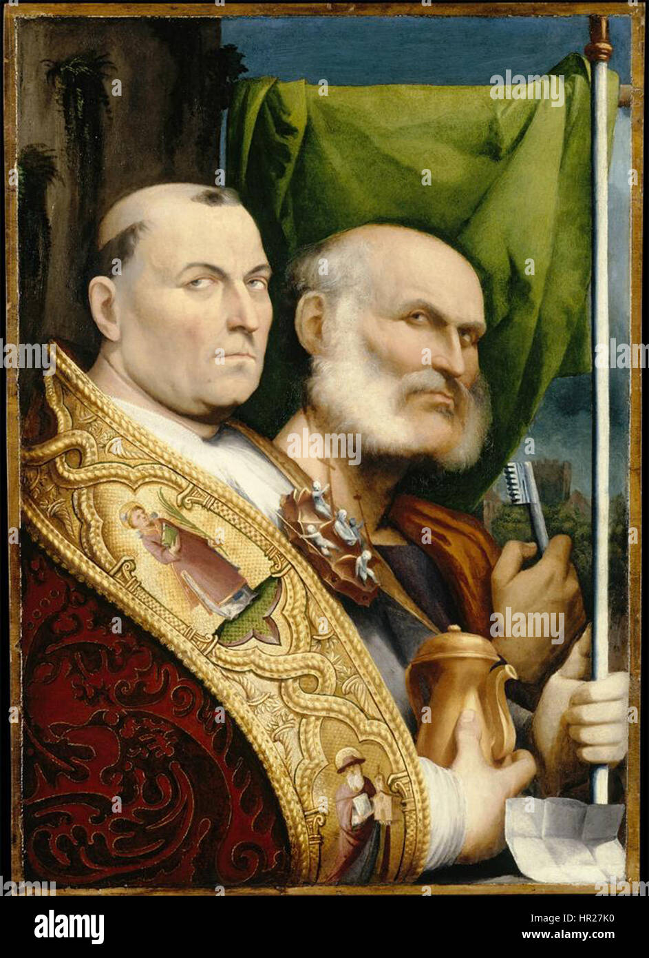 This work by Pordenone depicts Saint Prosdocimus and Saint Peter ...