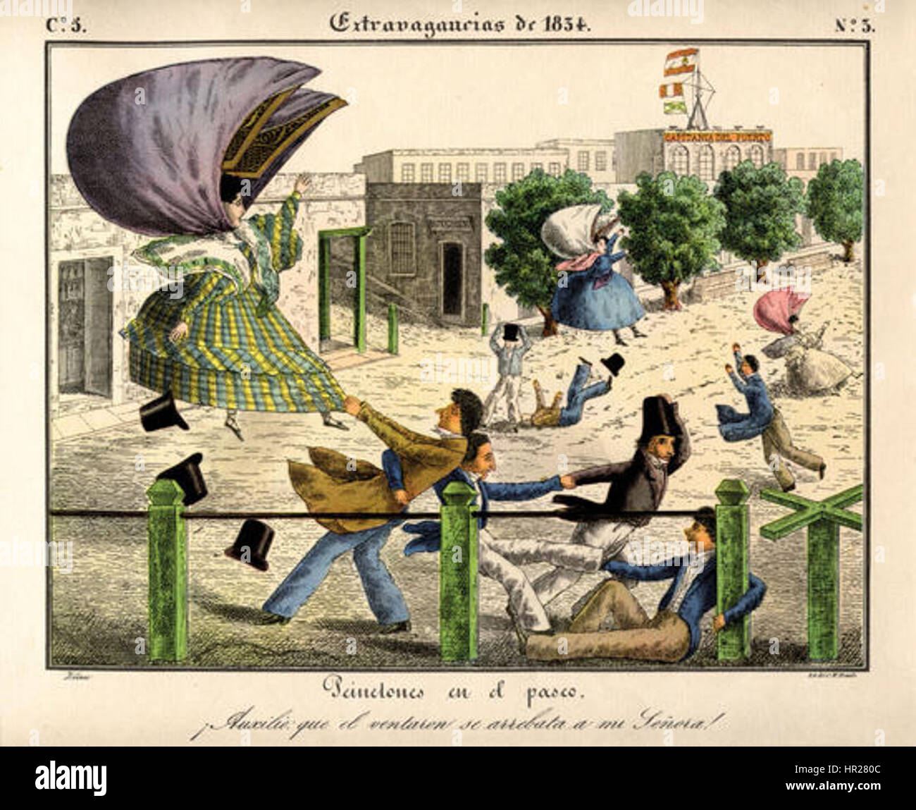 Peinetones en el paseo Stock Photo - Alamy