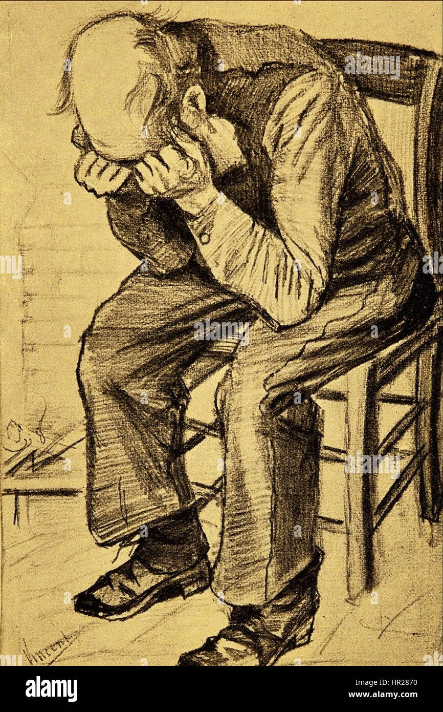 Old Man Grieving - Vincent van Gogh Stock Photo - Alamy