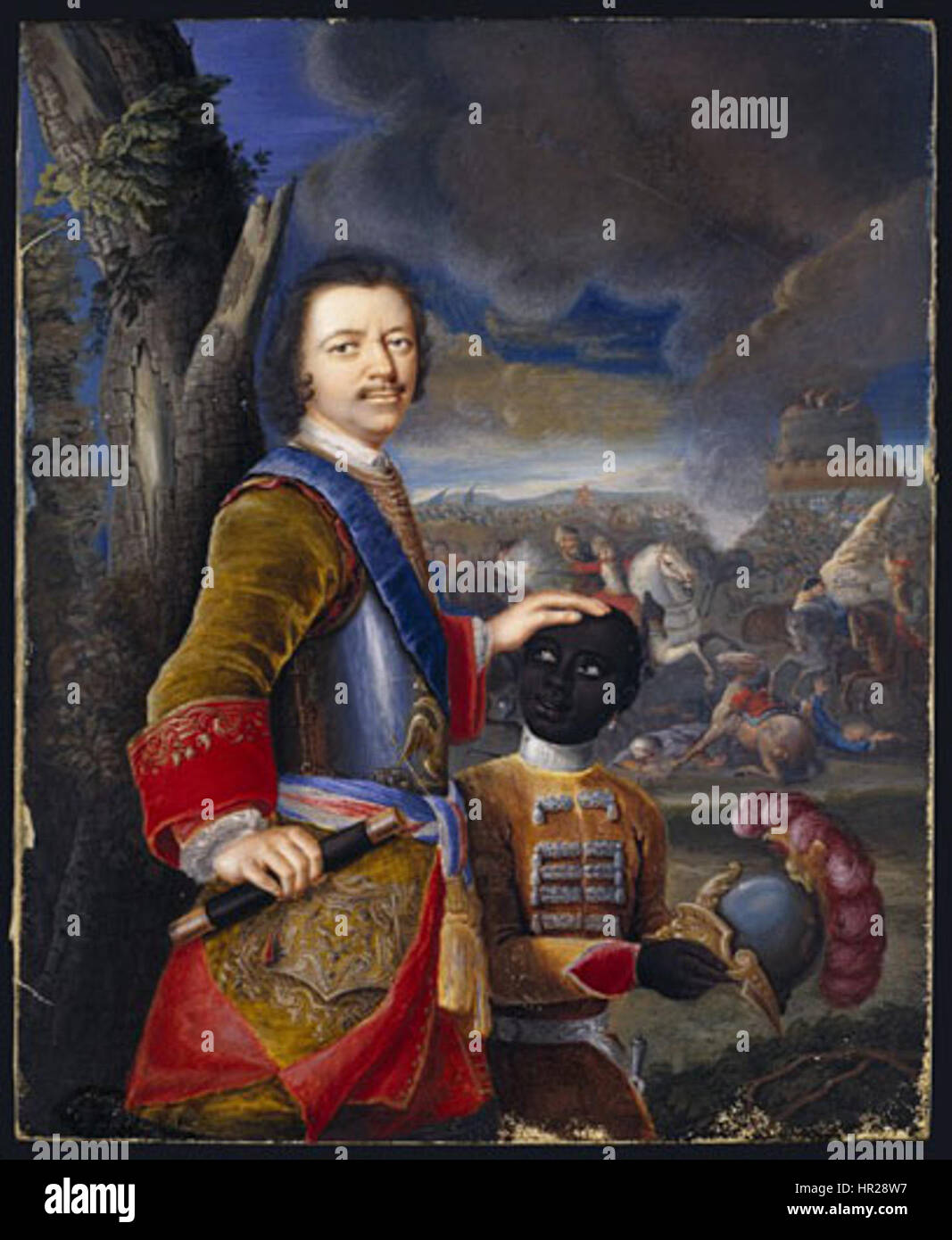 Peter the Great with a black page Stock Photo - Alamy