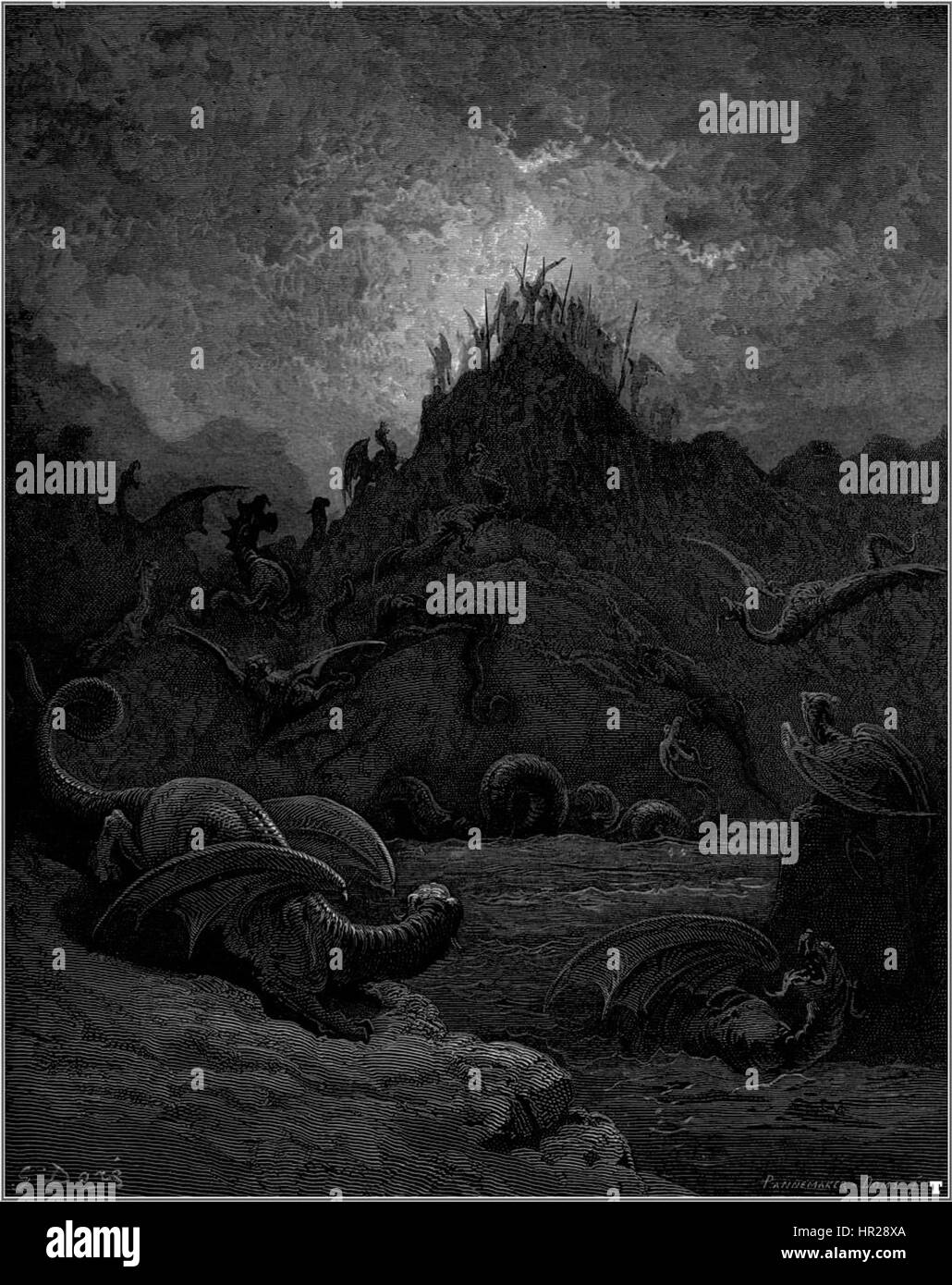 'Paradise Lost 7' depicts a scene from John Milton’s epic poem ...