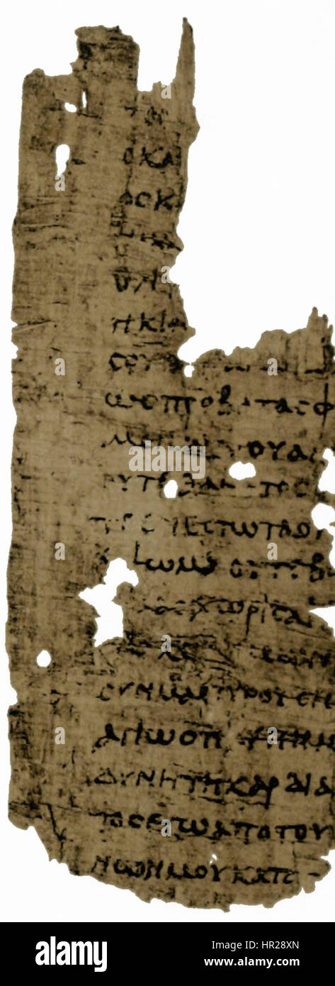 Papyrus 27 is an ancient Egyptian manuscript, likely dating to the ...