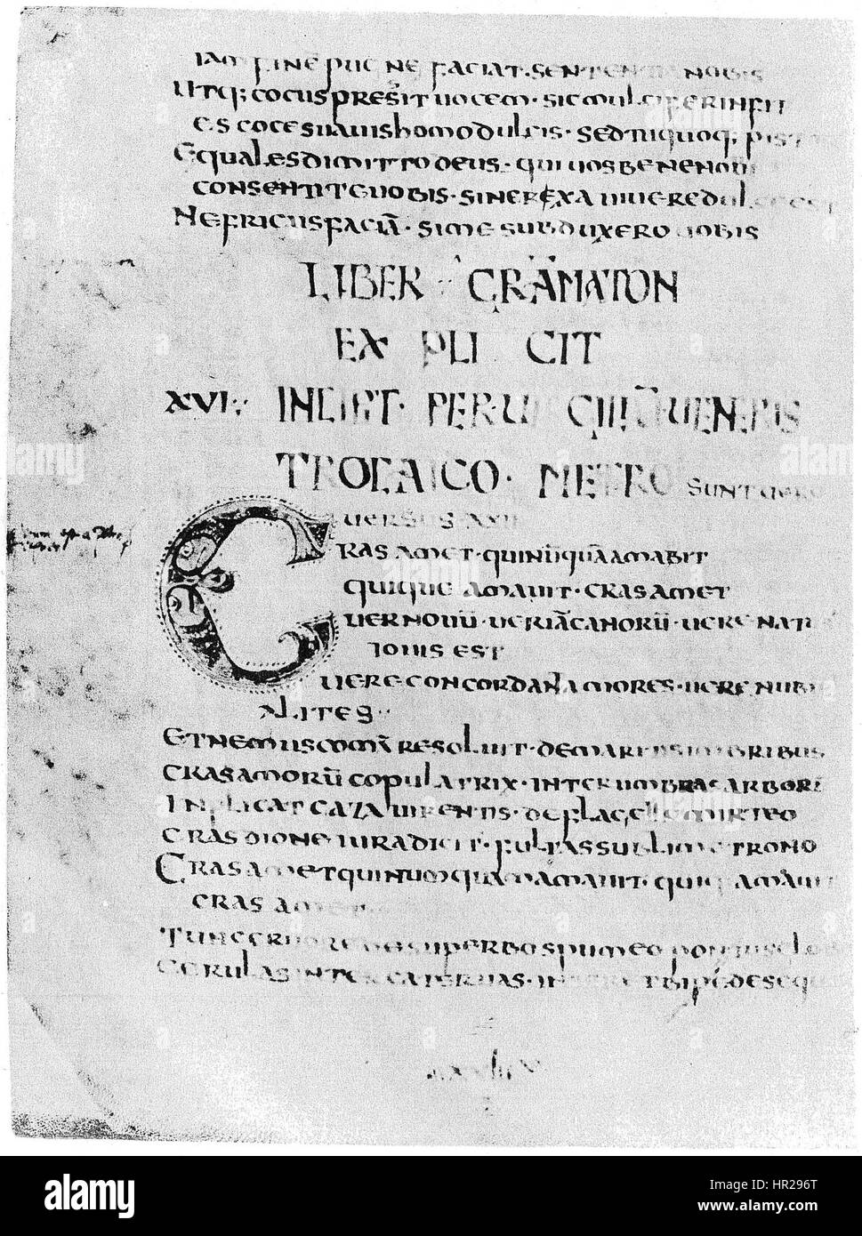 Pervigilium Veneris codex S page 1 Stock Photo - Alamy