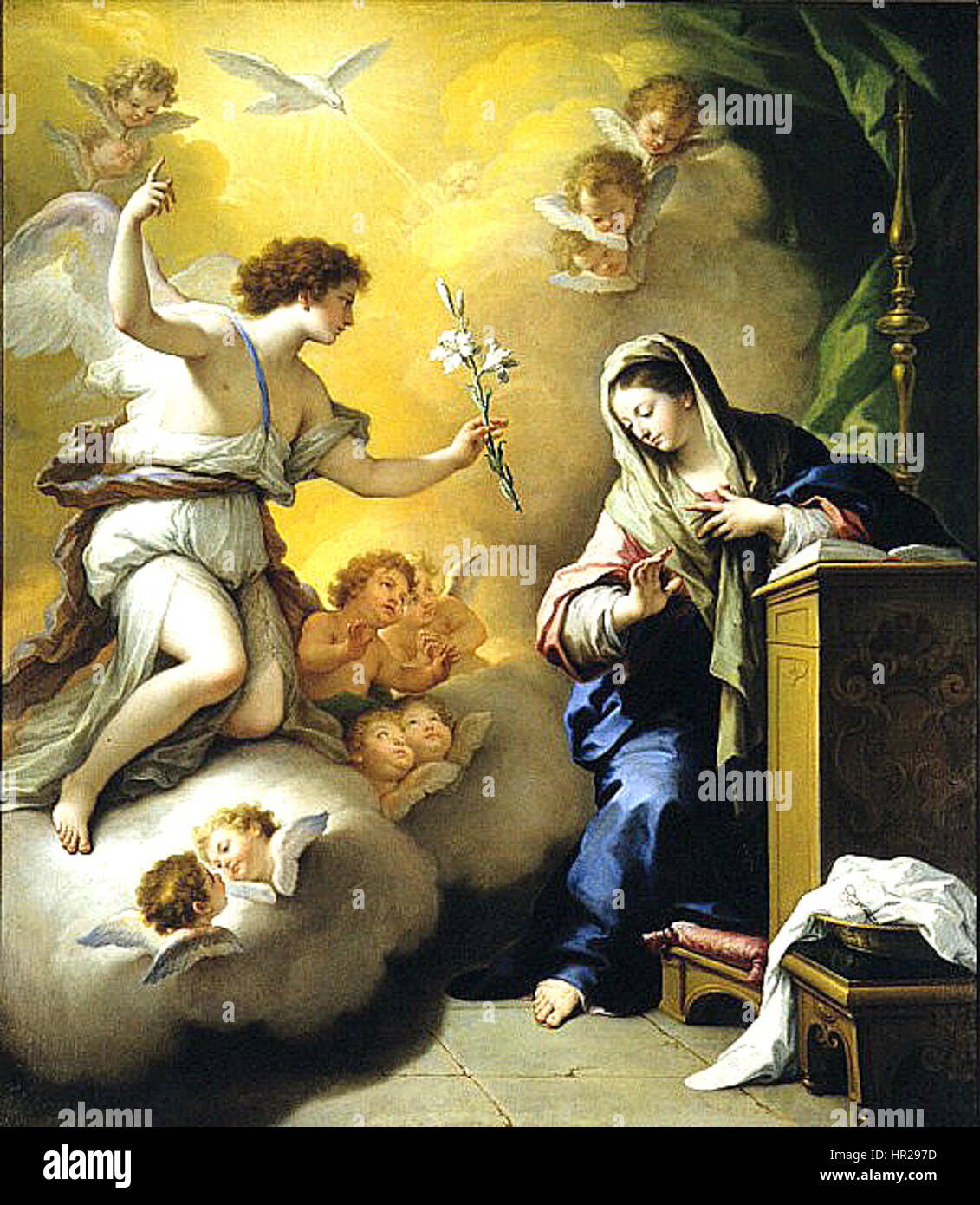 Paolo de Matteis - The Annunciation Stock Photo - Alamy