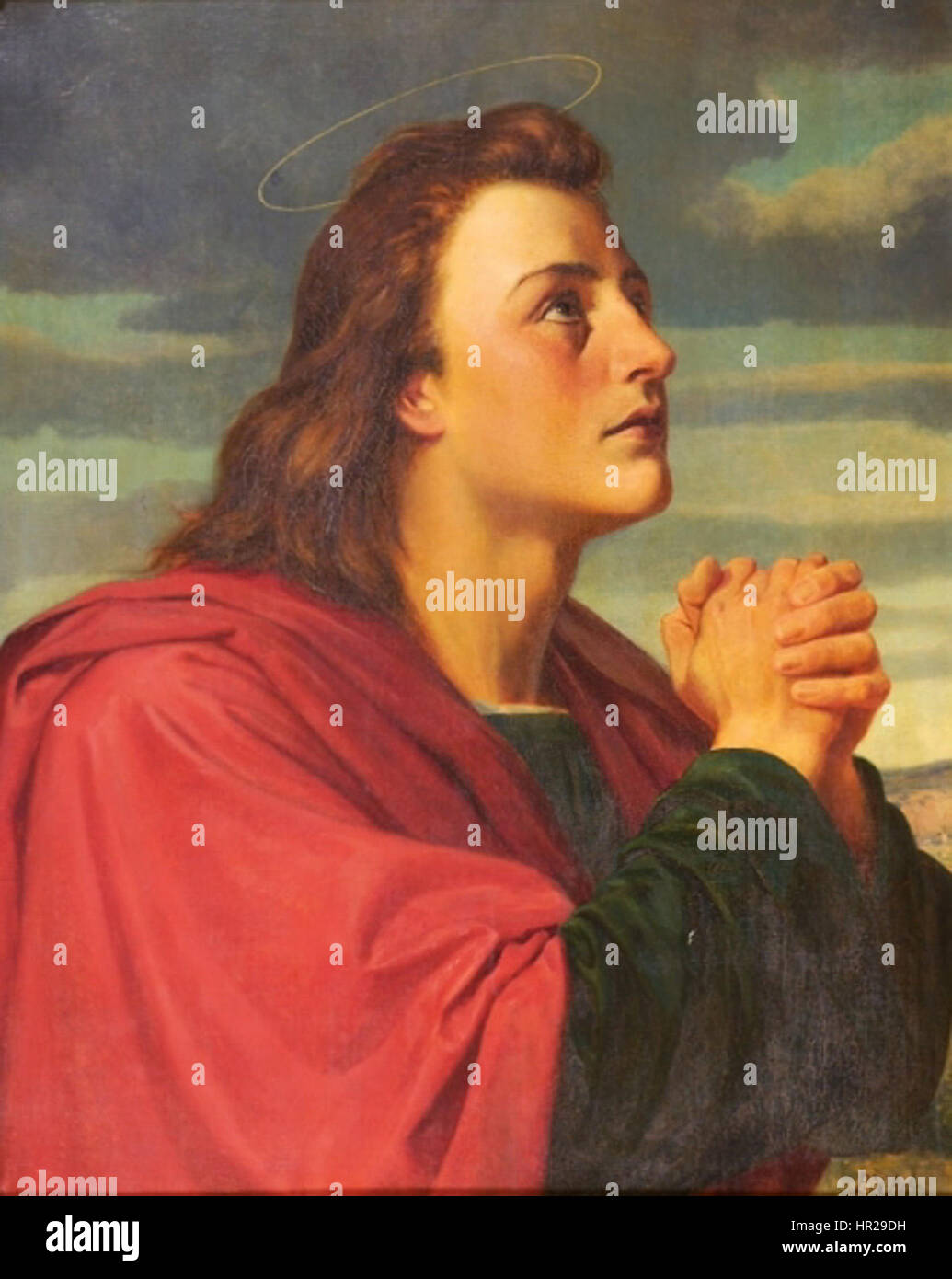 Peter Nicolai Arbo-Apostelen Johannes 1866 Stock Photo - Alamy