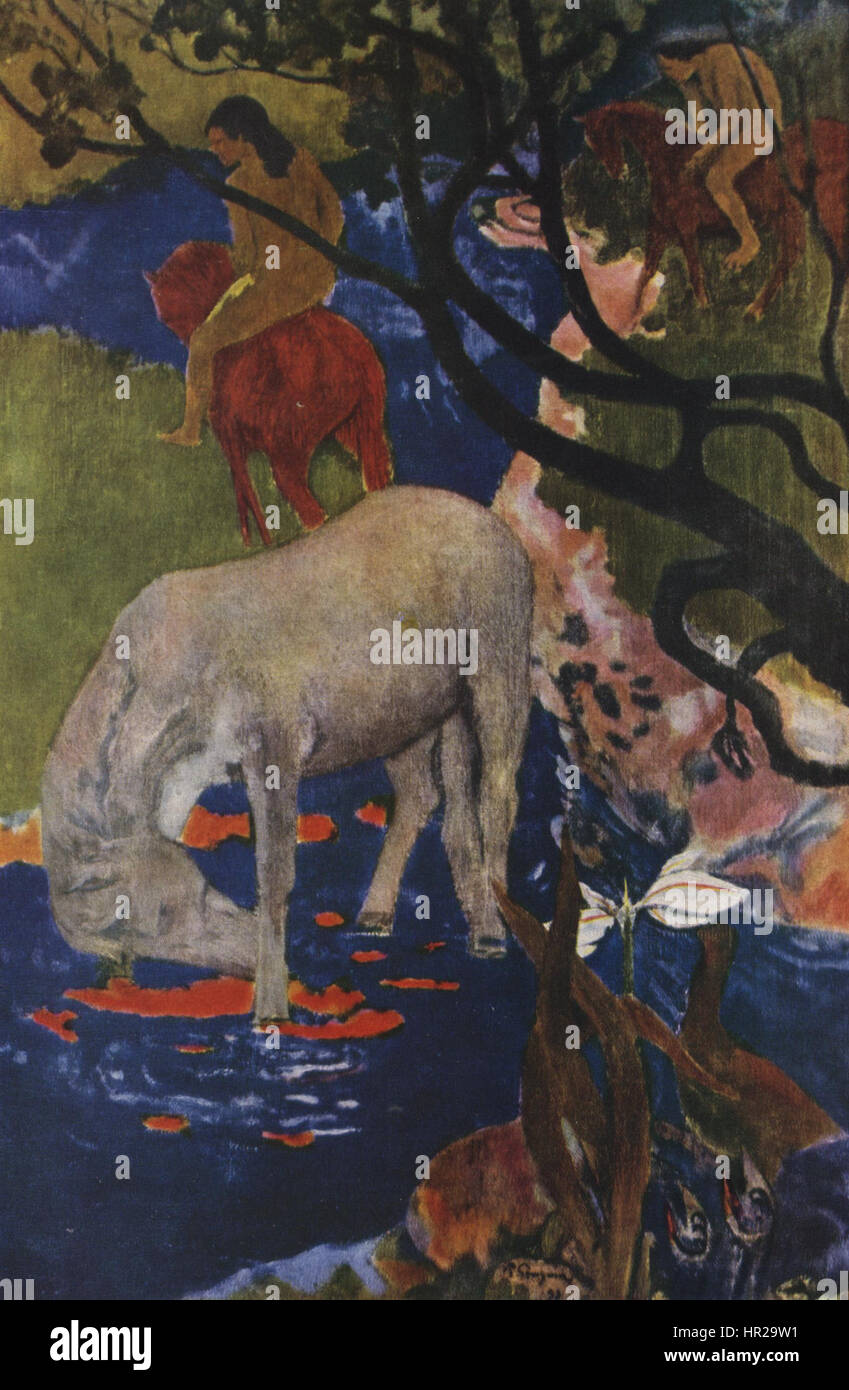 Paul Gauguin - Le cheval blanc Stock Photo - Alamy