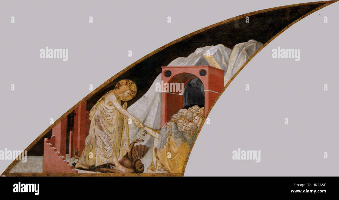 'Descent into Limbo' by Pietro Lorenzetti is a medieval fresco ...