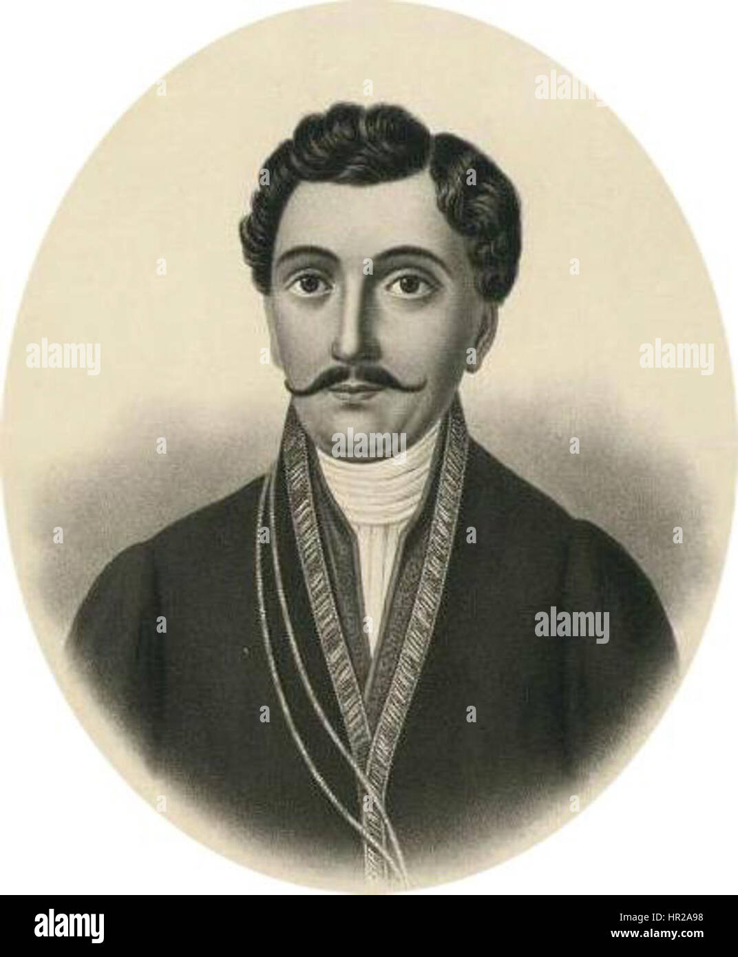 This cropped portrait depicts Prince Parnaoz of Georgia, a notable ...