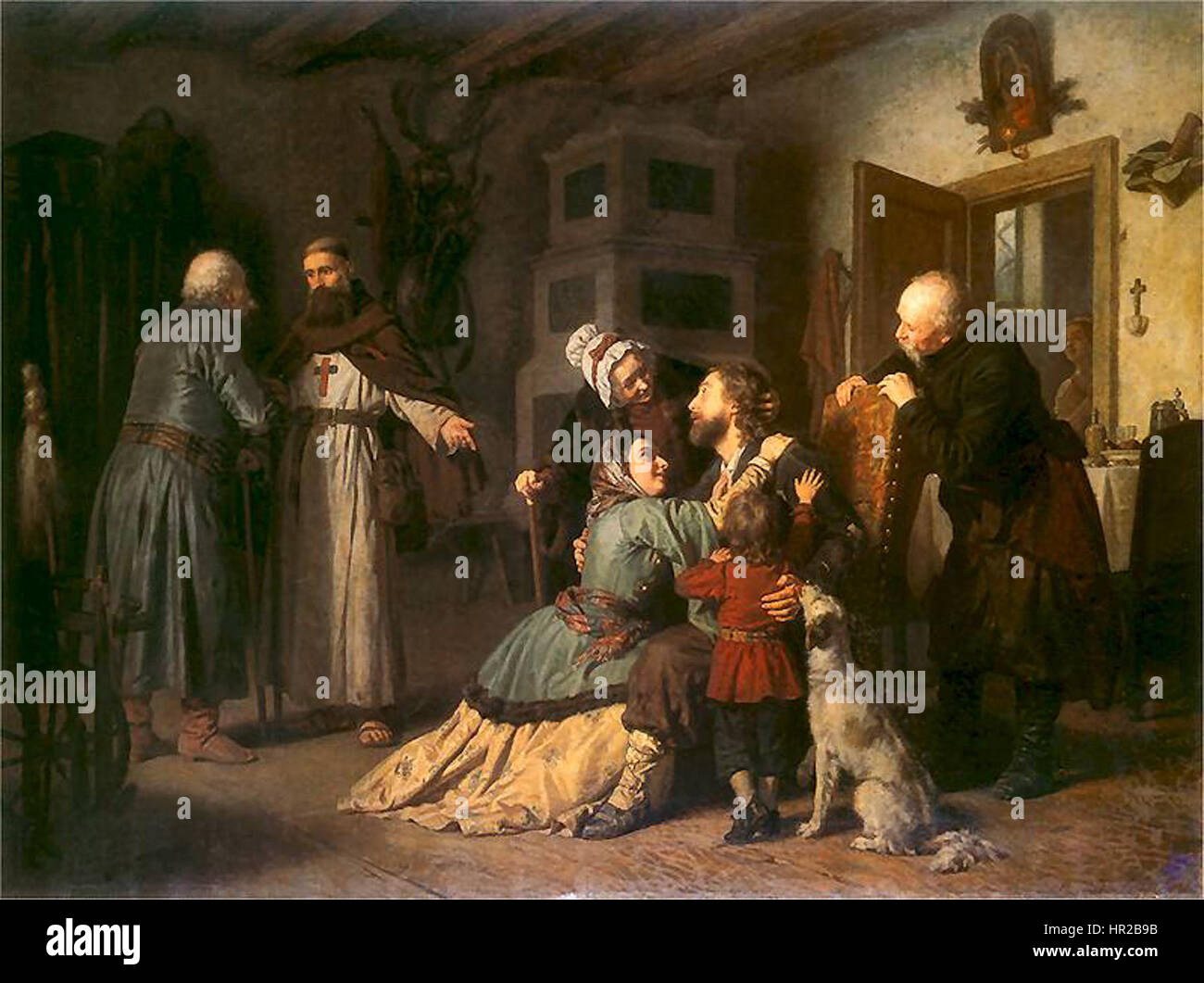 'Powrot z jasyru' (Return from captivity) is a historical painting ...