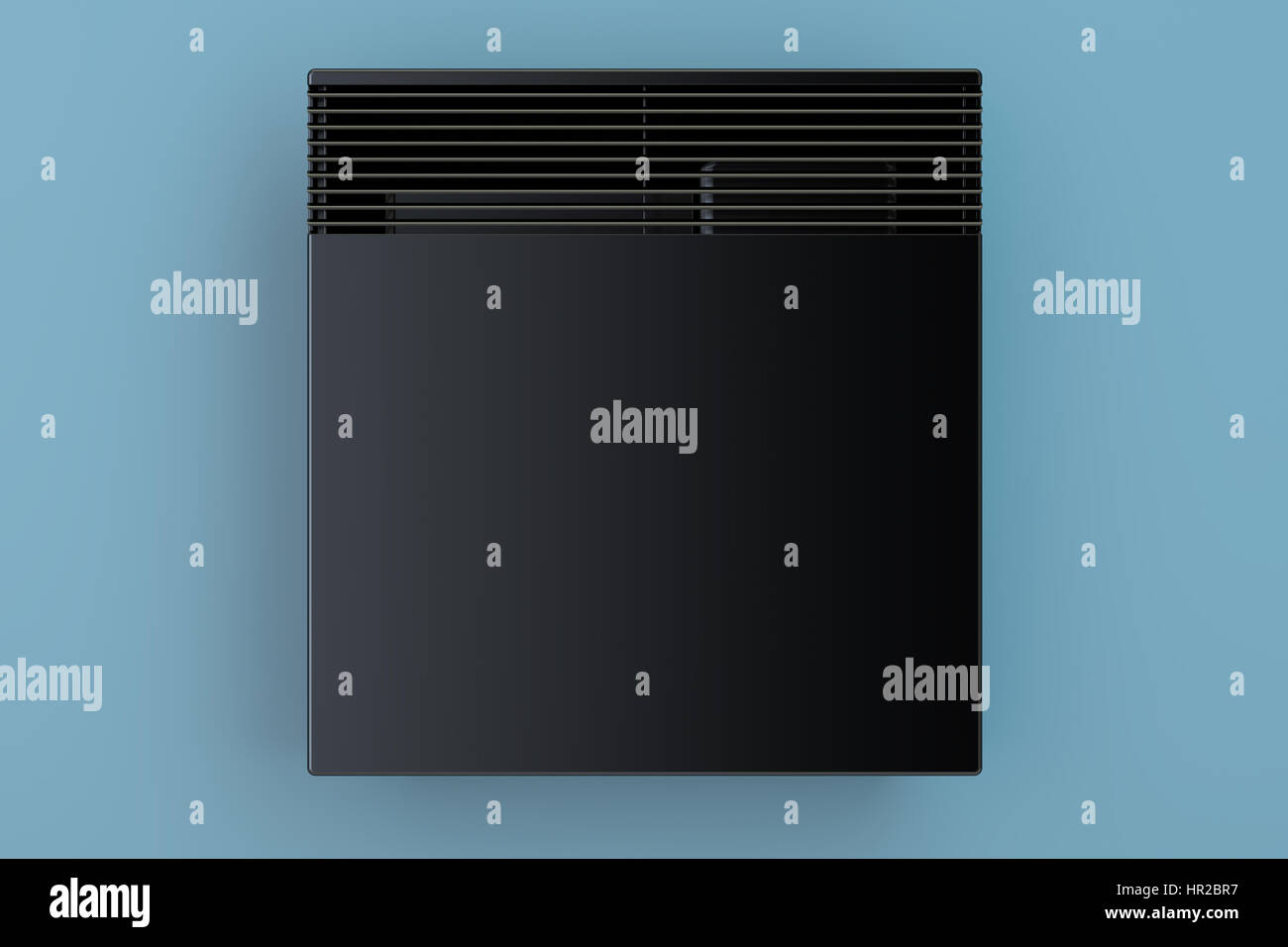 Convection heater on the blue wall front view, 3D rendering Stock Photo ...