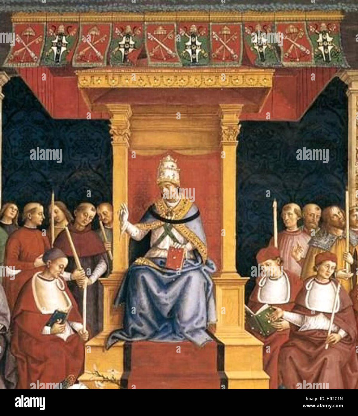 Pius II. gemalt von Pinturicchio Stock Photo - Alamy