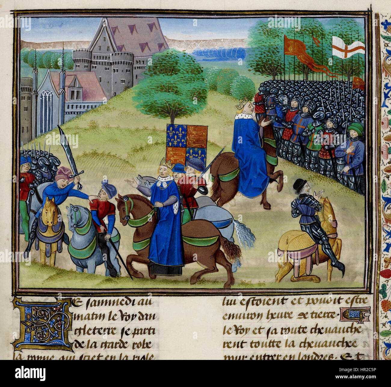 Peasants' Revolt (death of Wat Tyler Stock Photo - Alamy