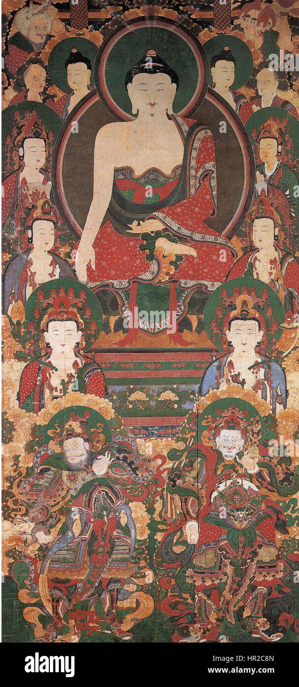 Painting of the Buddhas of the Three Bodies at Daegwangmyeongjeon Hall ...