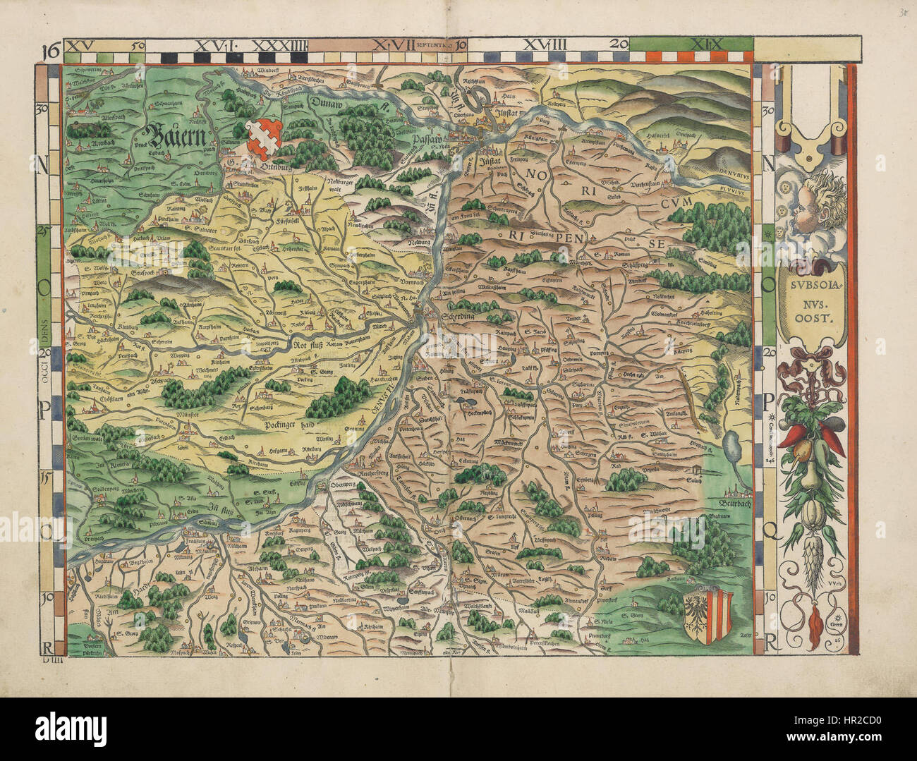 Philipp Apian’s 'Bairische Landtafeln von 1568 - Tafel 16' is a ...