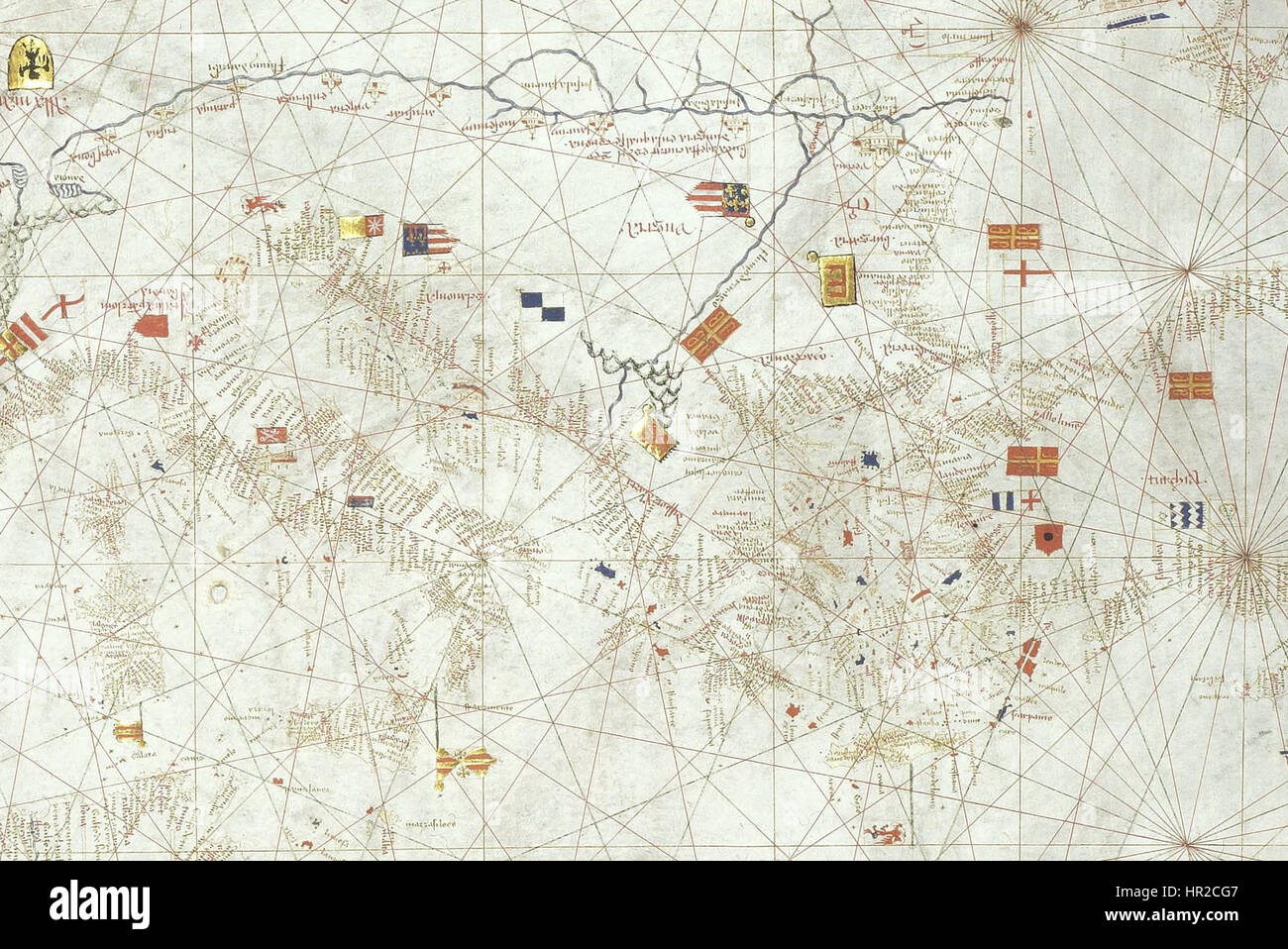 Old portolan chart hi-res stock photography and images - Alamy