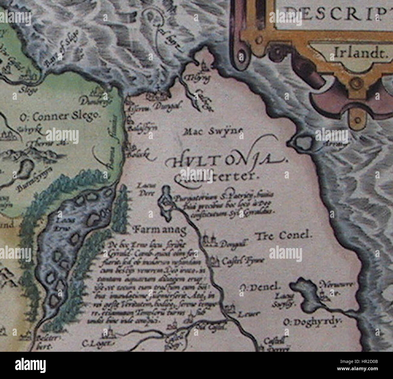 Ortelius 1592 St Patrick's Purgatory Map Stock Photo - Alamy