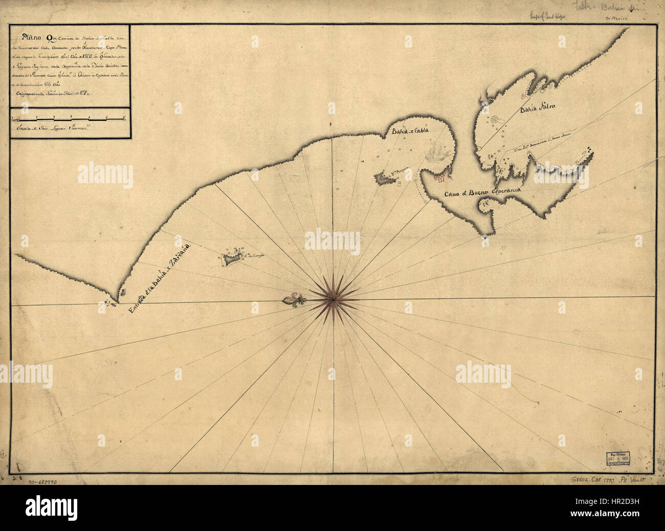 Plan of Table Bay with the City of Cape Town WDL533 Stock Photo - Alamy