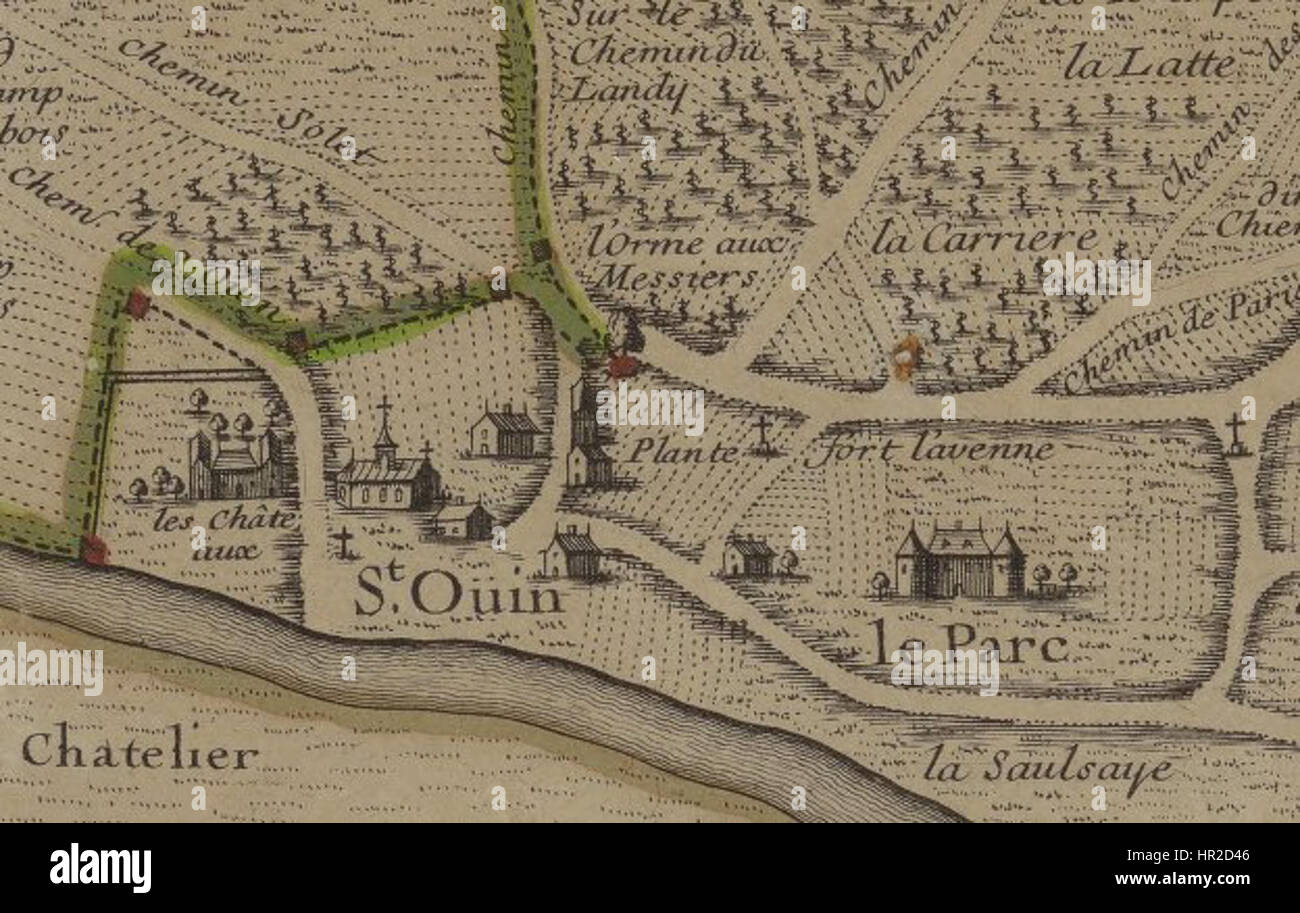 This 1707 map, 'Plan du terroir de Saint-Denis,' provides a detailed ...