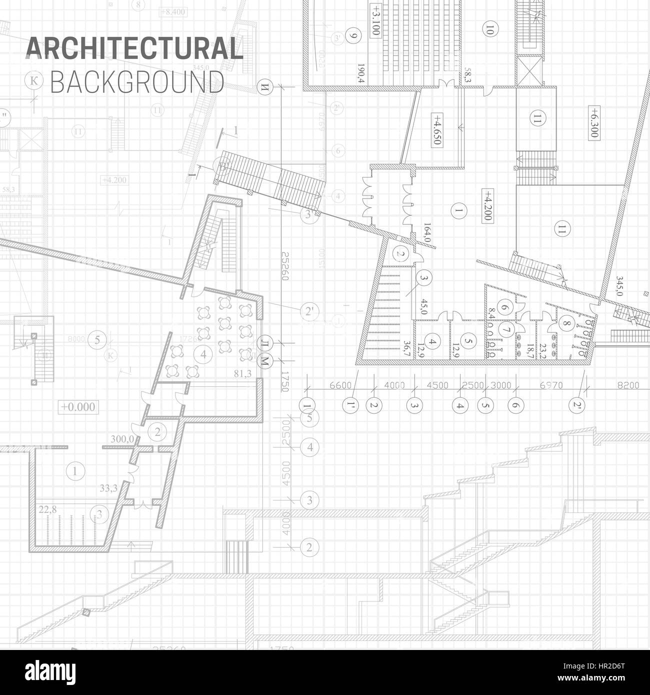 Architectural drawing business building Stock Vector Images - Alamy