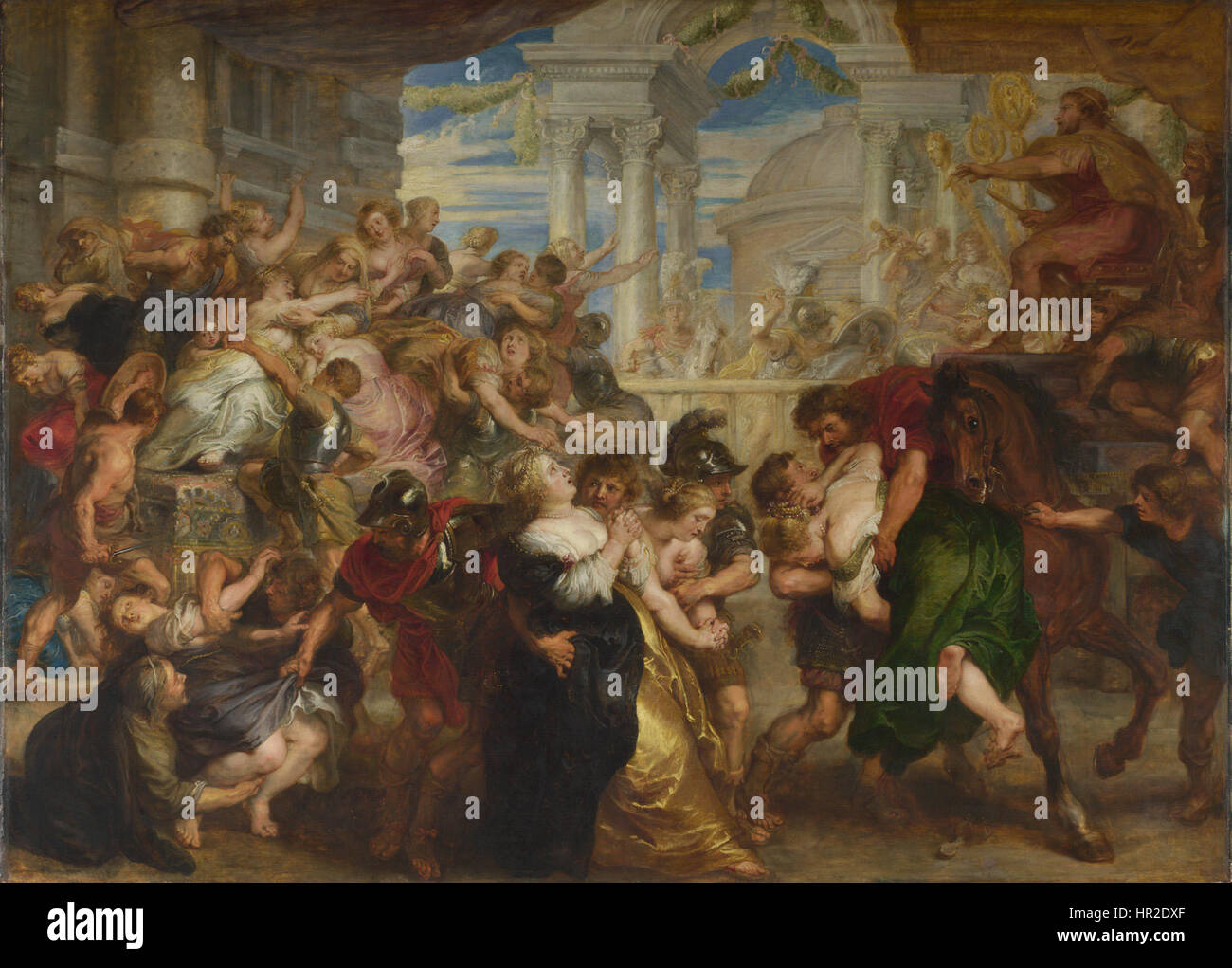 Peter Paul Rubens' *The Rape of the Sabine Women* is a dramatic Baroque ...