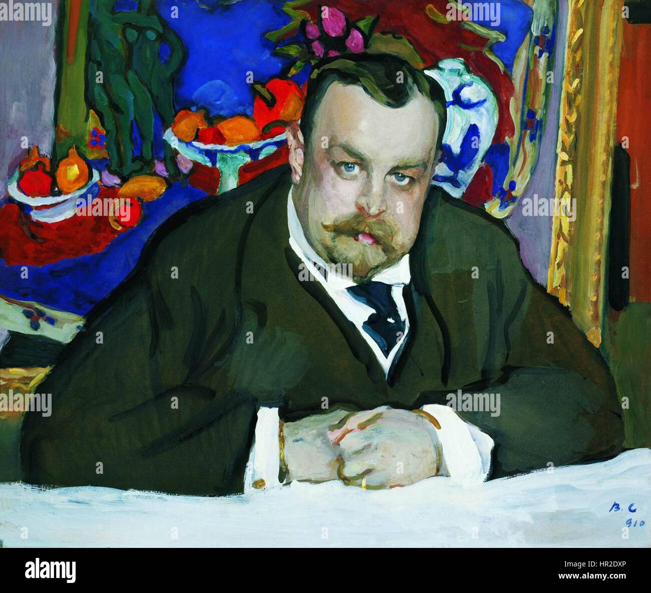 The portrait of Ivan Morozov depicts the prominent Russian art ...