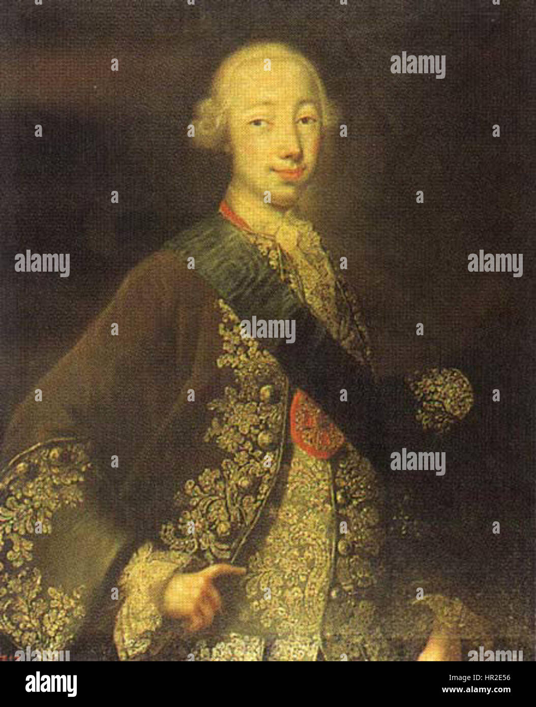 Peter III of Russia by Grooth (1740s, Russian museum Stock Photo - Alamy