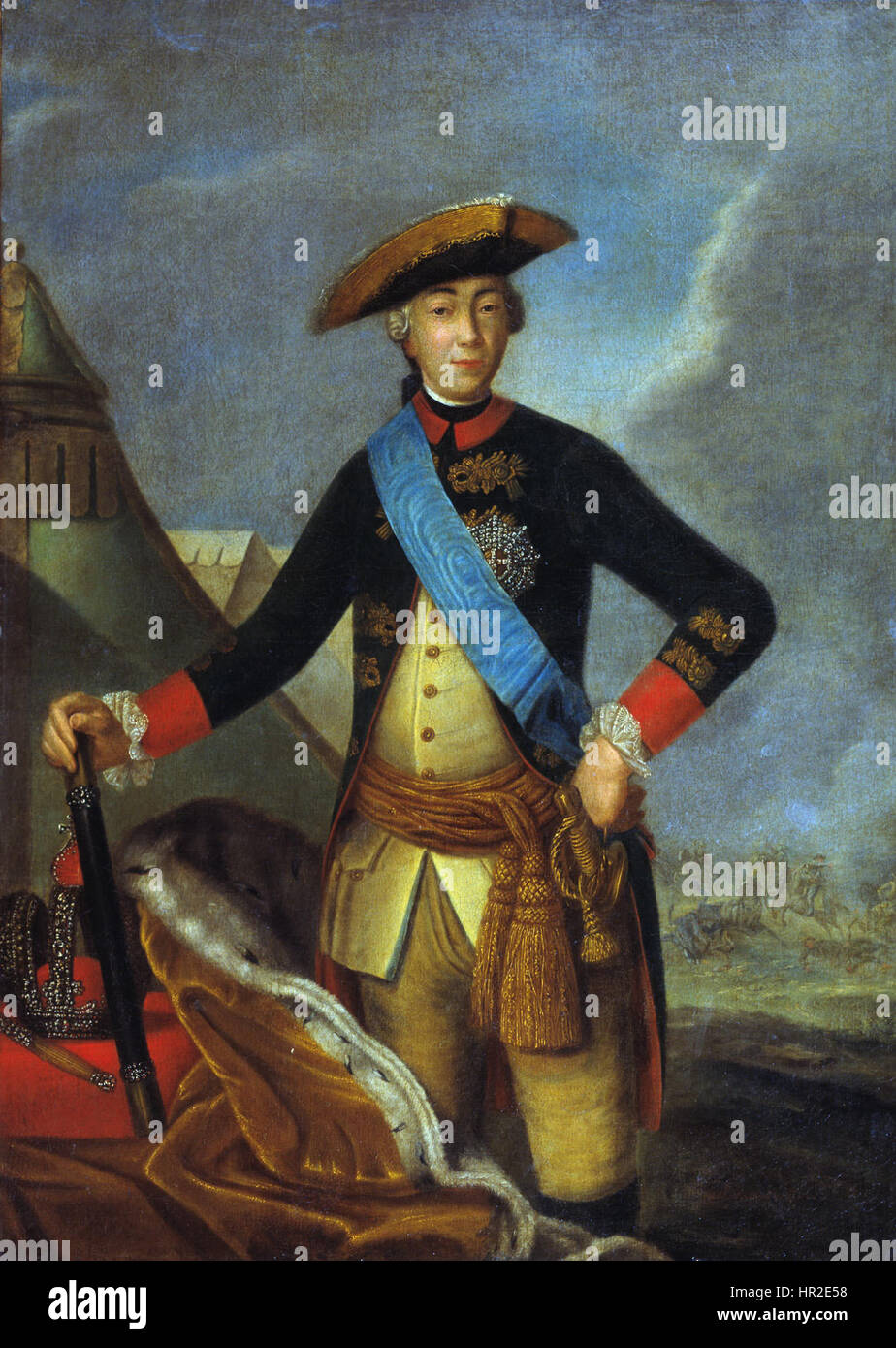 Peter III of Russia by Rokotov (1762, Nizhny Novgorod Stock Photo - Alamy
