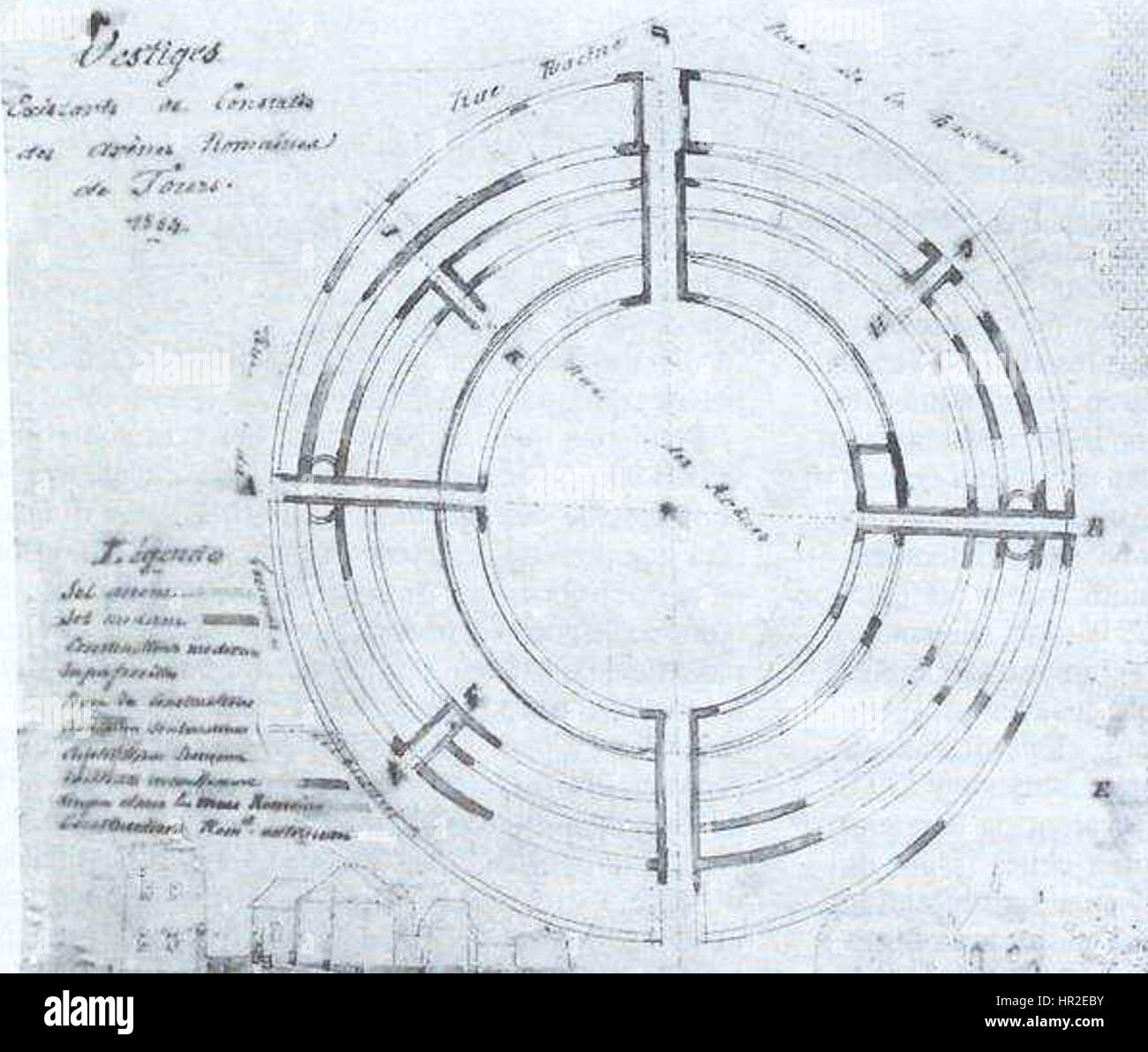 Plan amphi Courtigis Stock Photo - Alamy