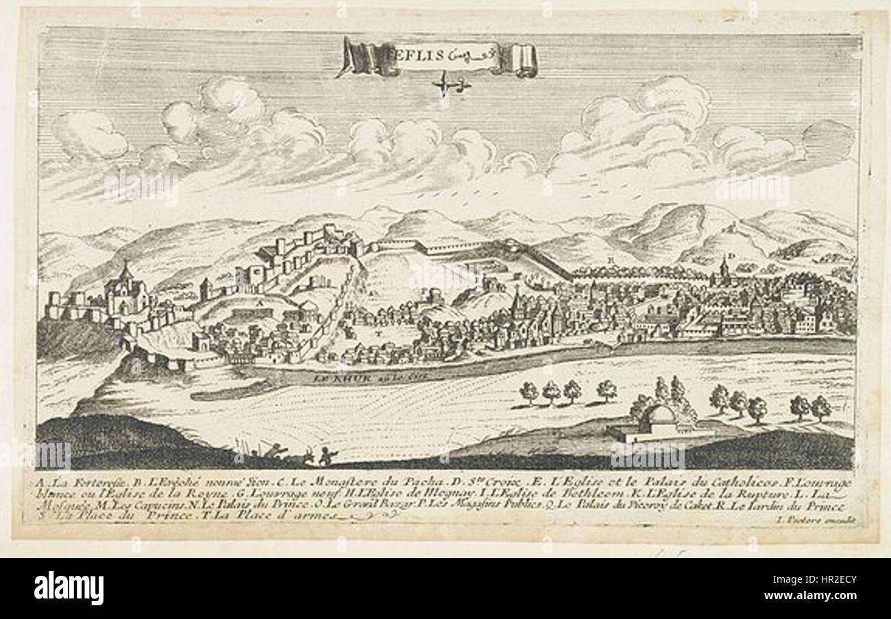 'Teflis' by J. Peeters, painted around 1650, depicts the city of ...