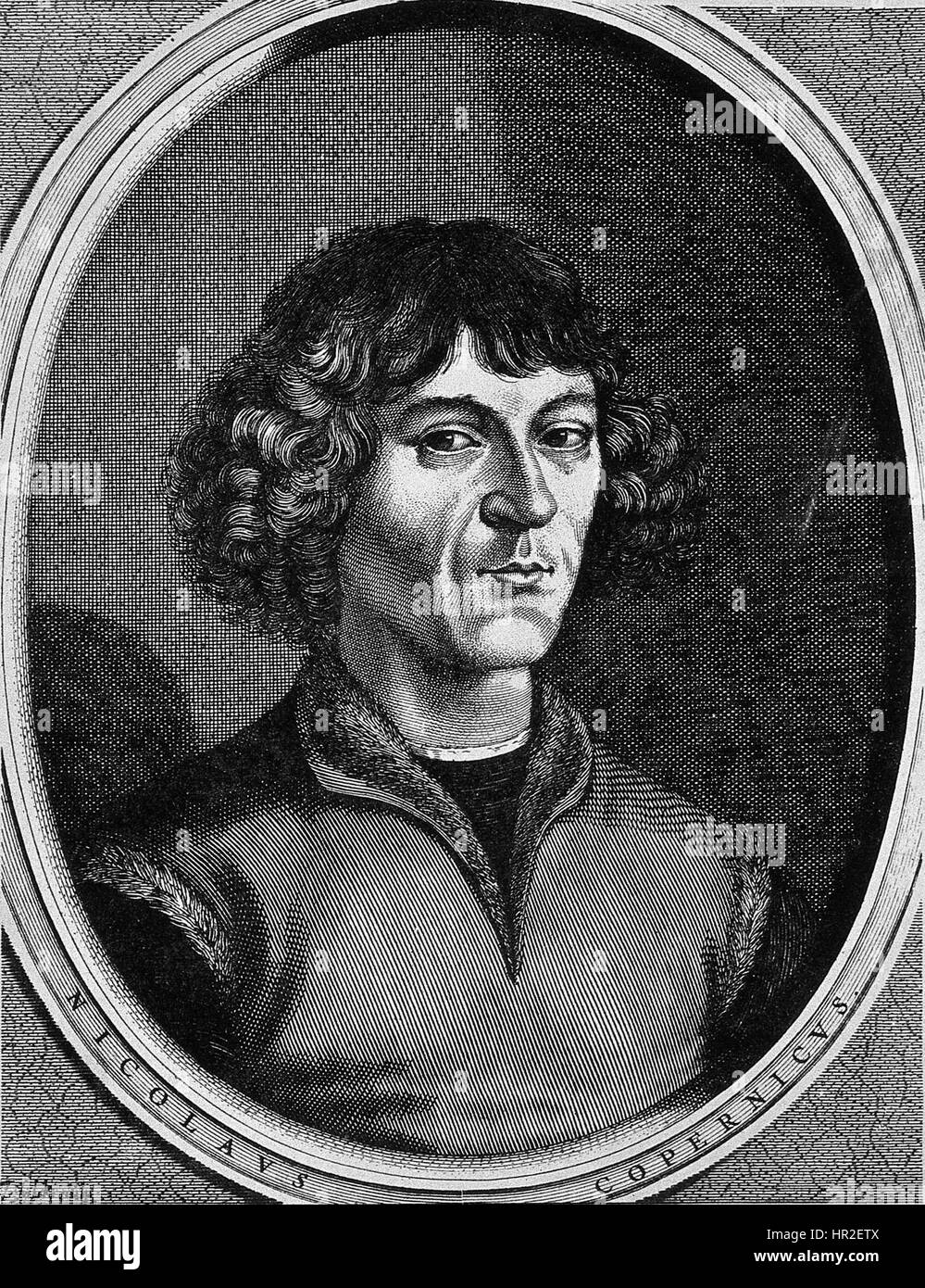 Nicolaus Copernicus. Reproduction of line engraving Stock Photo - Alamy