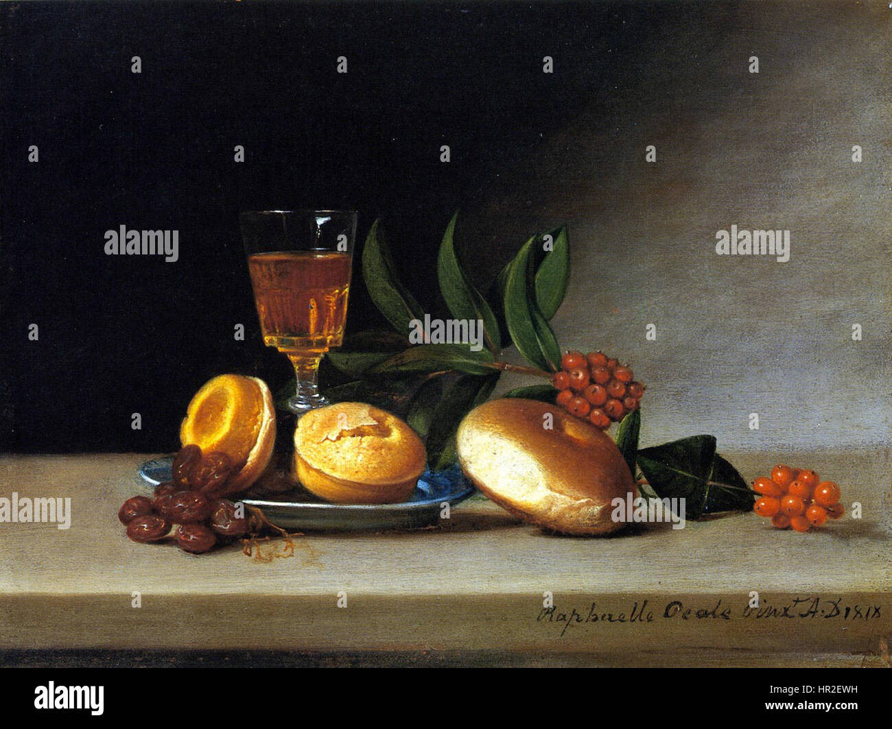 Raphaelle Peale - Still life with wine glass (1818 Stock Photo - Alamy