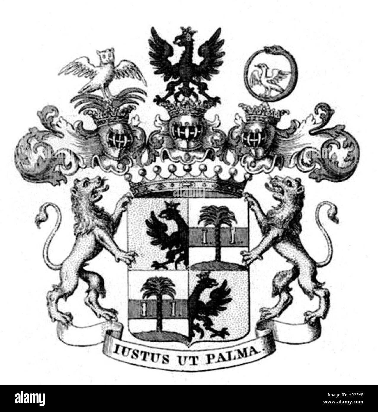 The 'Palm Grafen Wappen' refers to a heraldic emblem associated with ...
