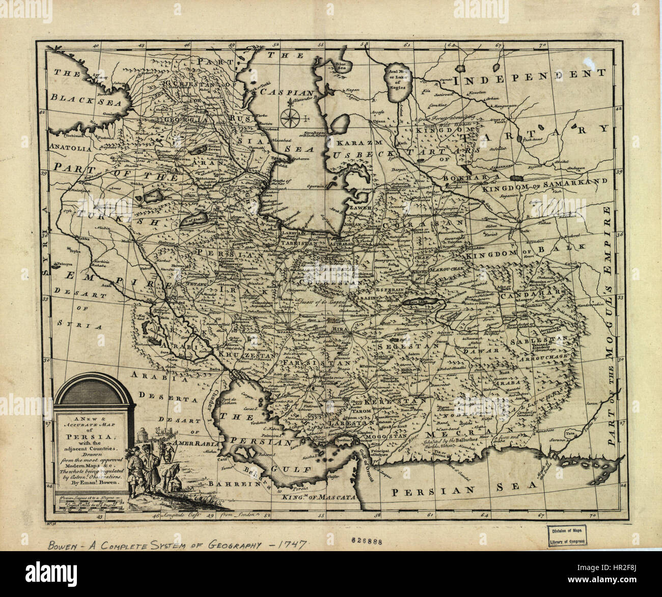 New and accurate map of Persia Stock Photo - Alamy
