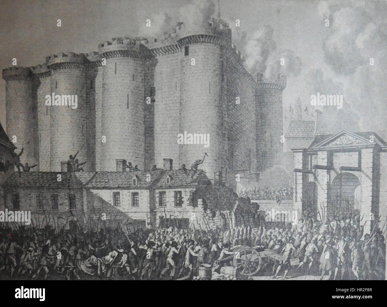 Prise de la Bastille, le peuple entre Stock Photo - Alamy