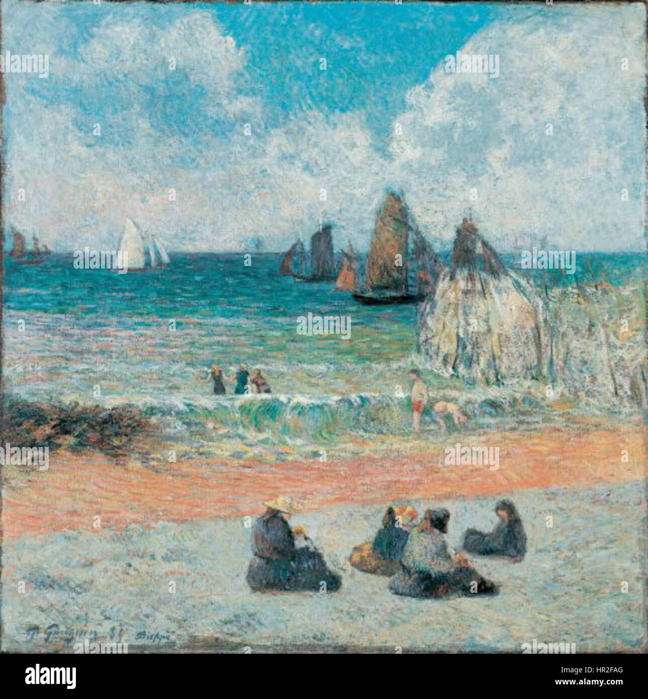 Paul Gauguin’s 1885 painting 'Coast at Dieppe' captures the coastal ...