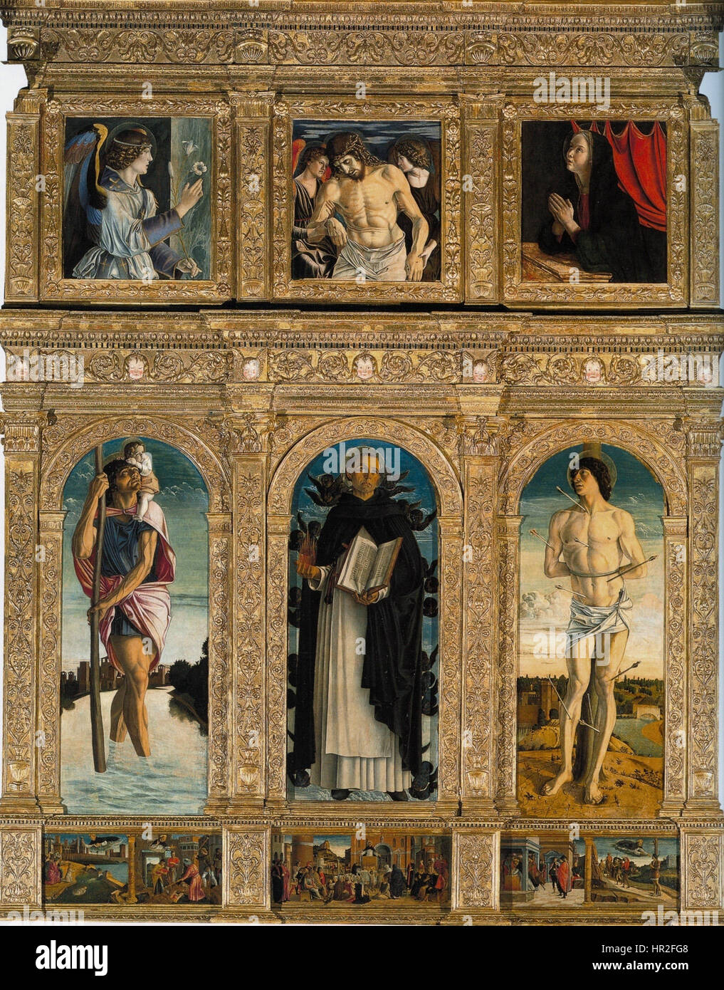 This polyptych by Giovanni Bellini features scenes related to Saint ...