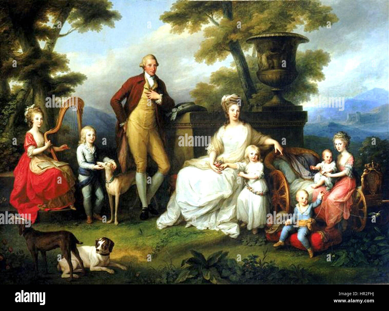 Painting of the family of Ferdinando IV (Angelica Kauffmann, 1782 Stock ...
