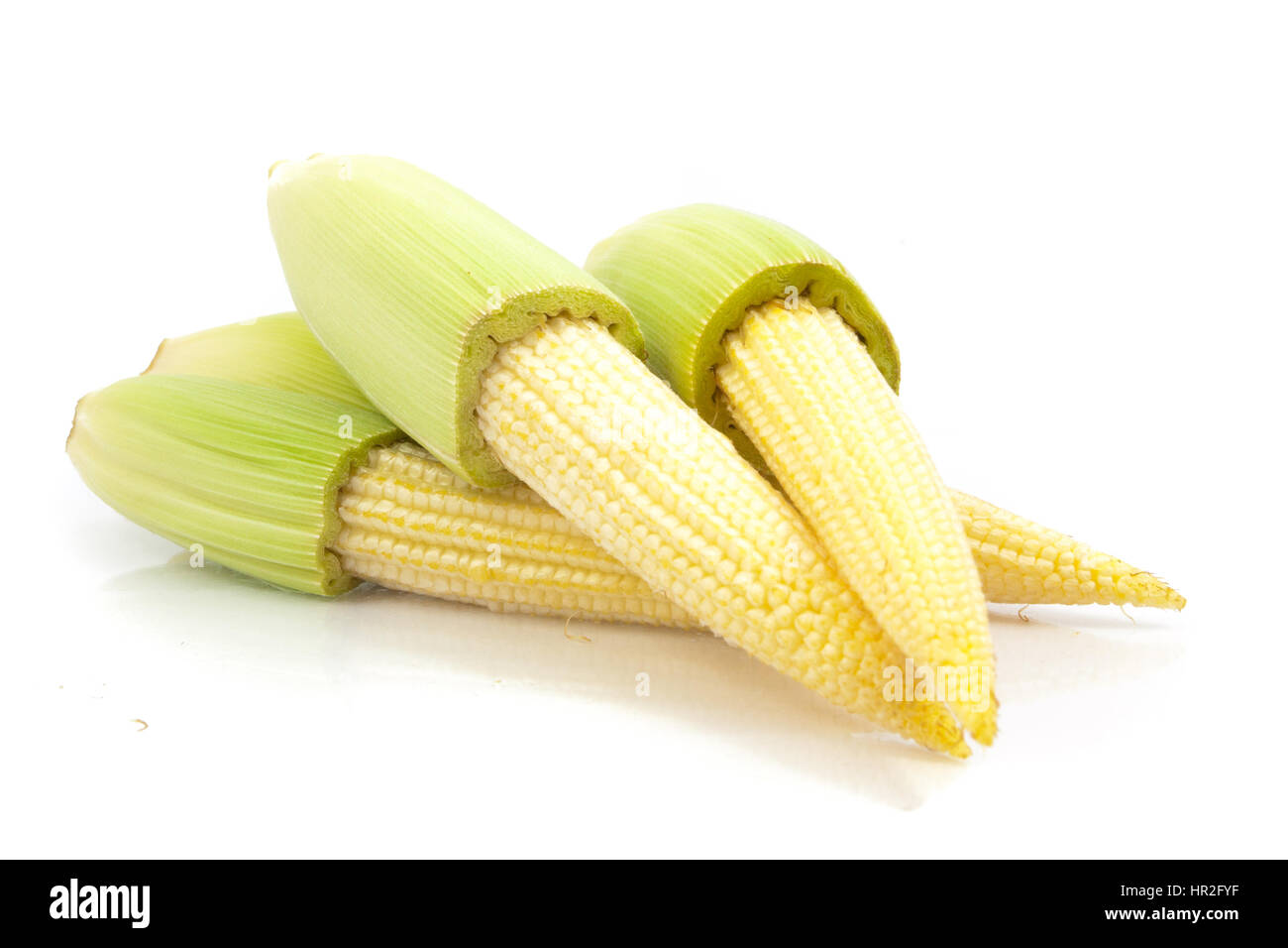 baby corn isolated on white background Stock Photo - Alamy
