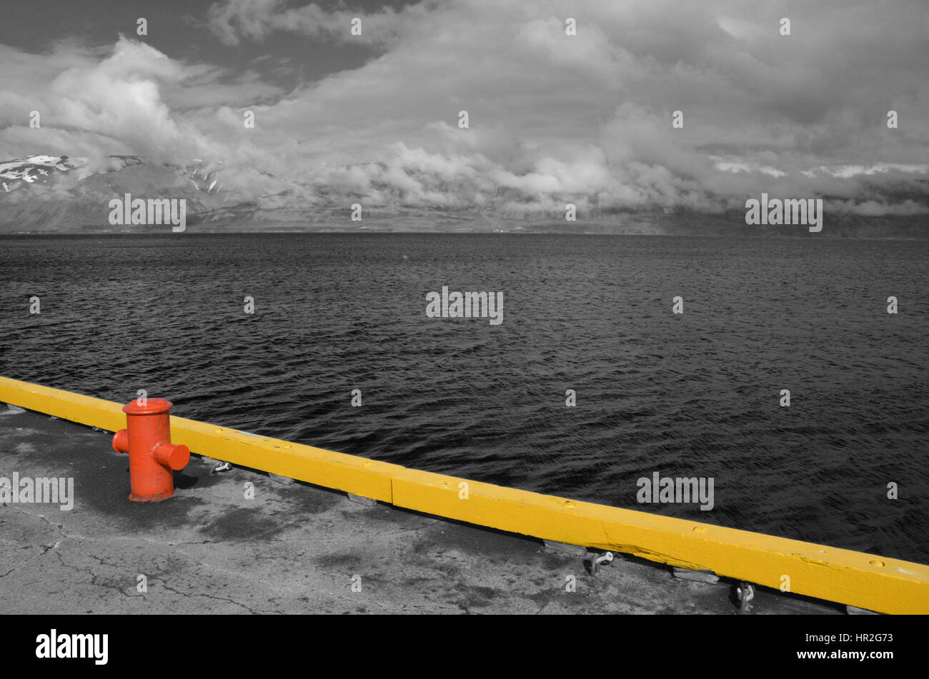 The quay of Hjalteyri harbour in northern Island Stock Photo - Alamy