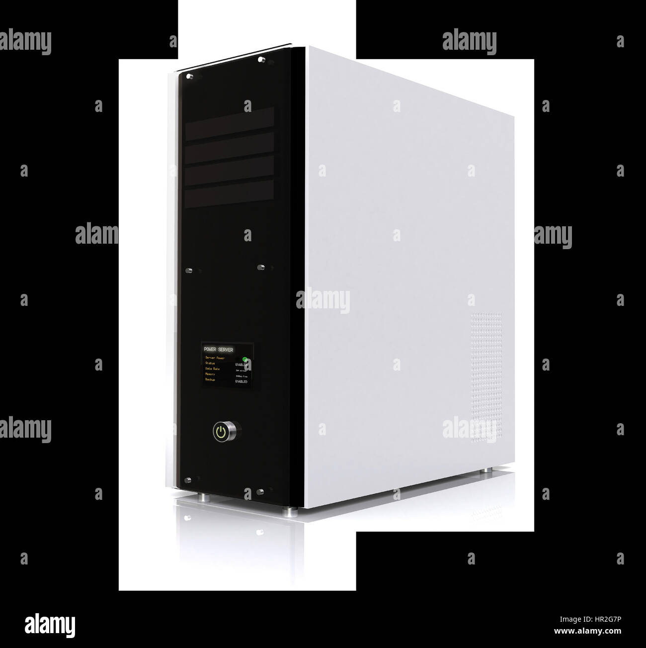 3d computer server over a white background Stock Photo - Alamy