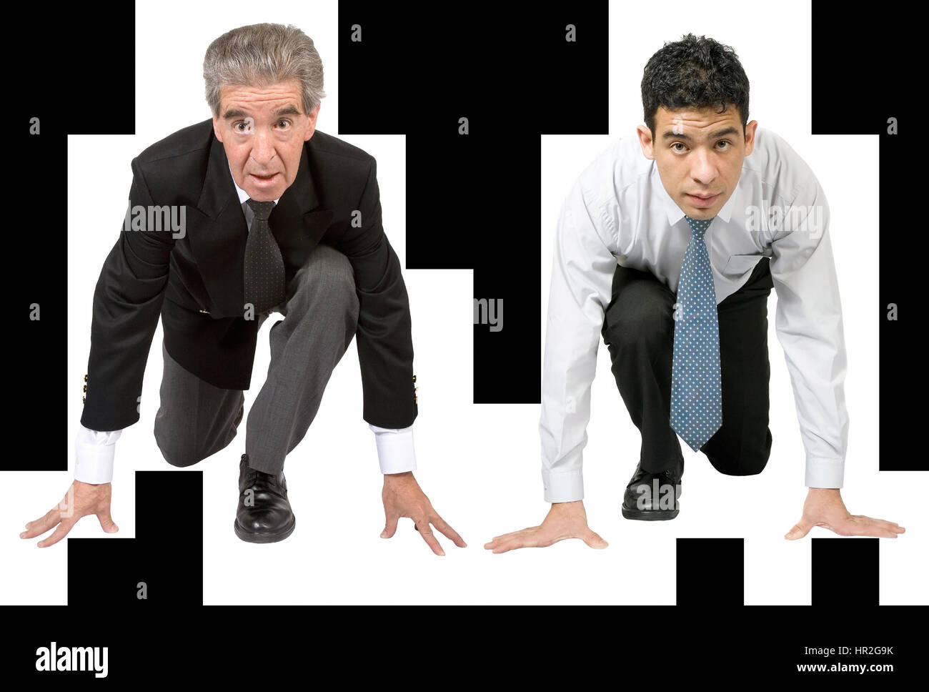 business competition 2 over a white background Stock Photo - Alamy