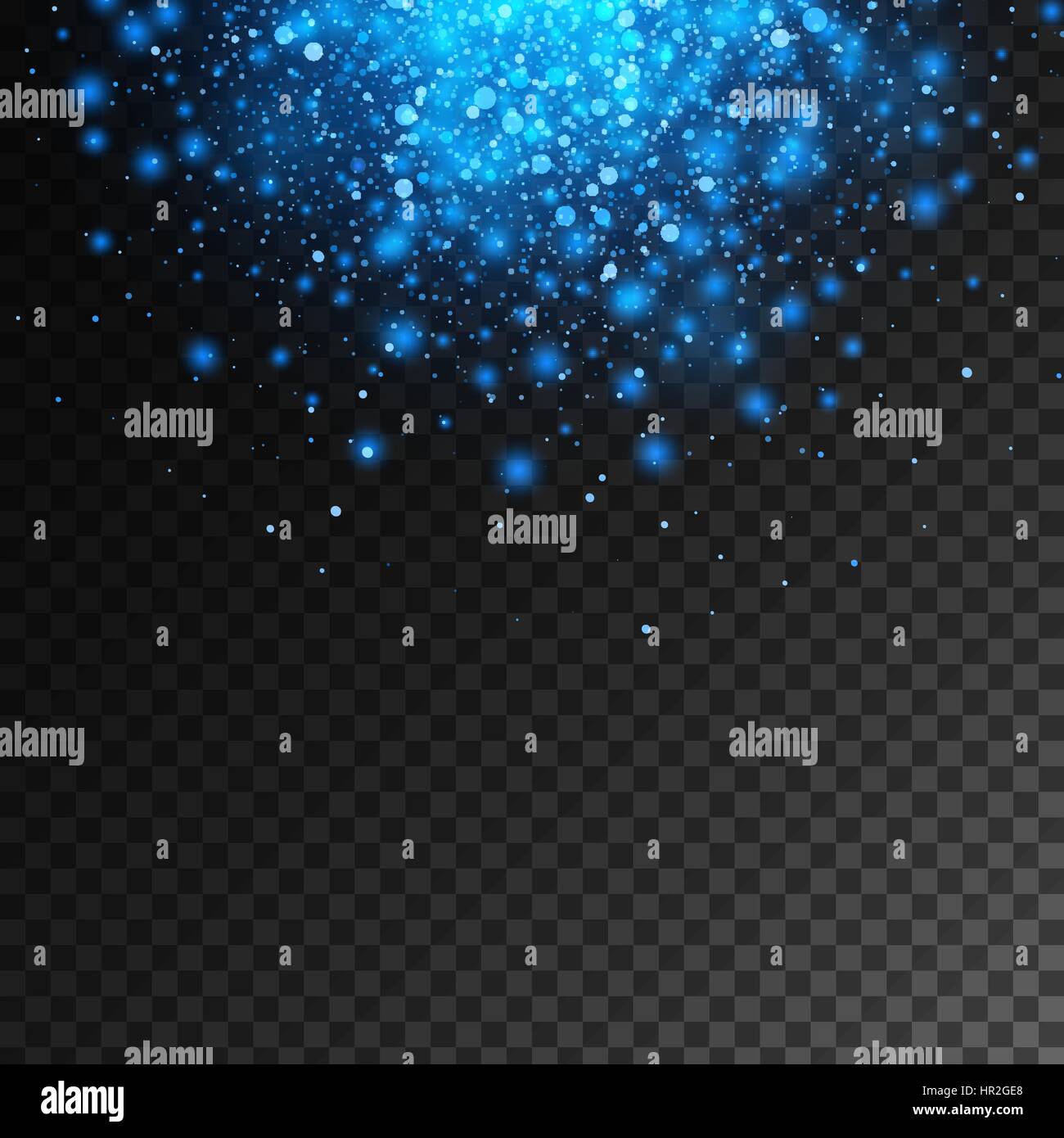 Vector magic blue glow light effect isolated on transparent background ...