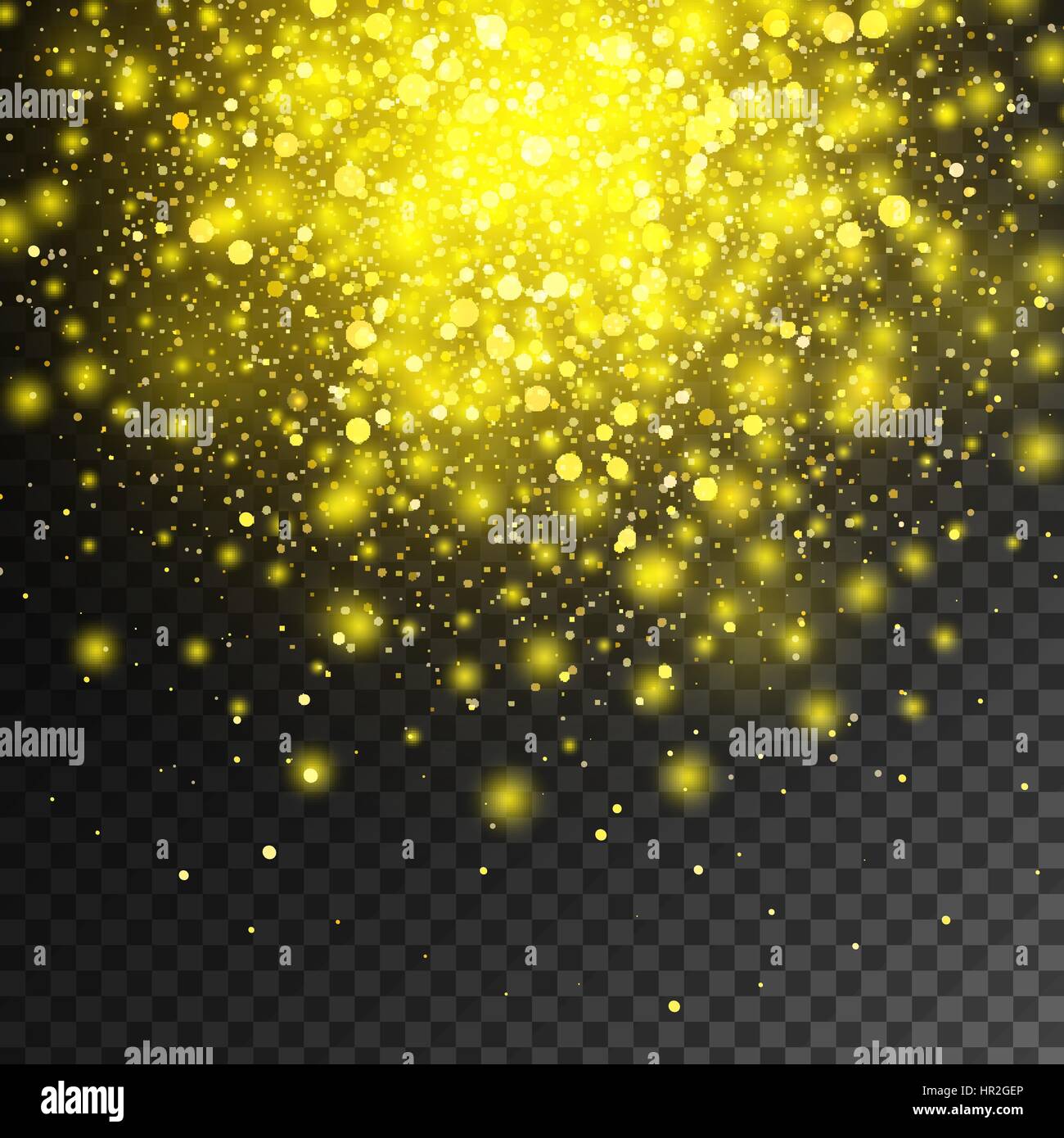 Vector magic gold glow light effect isolated on transparent background ...