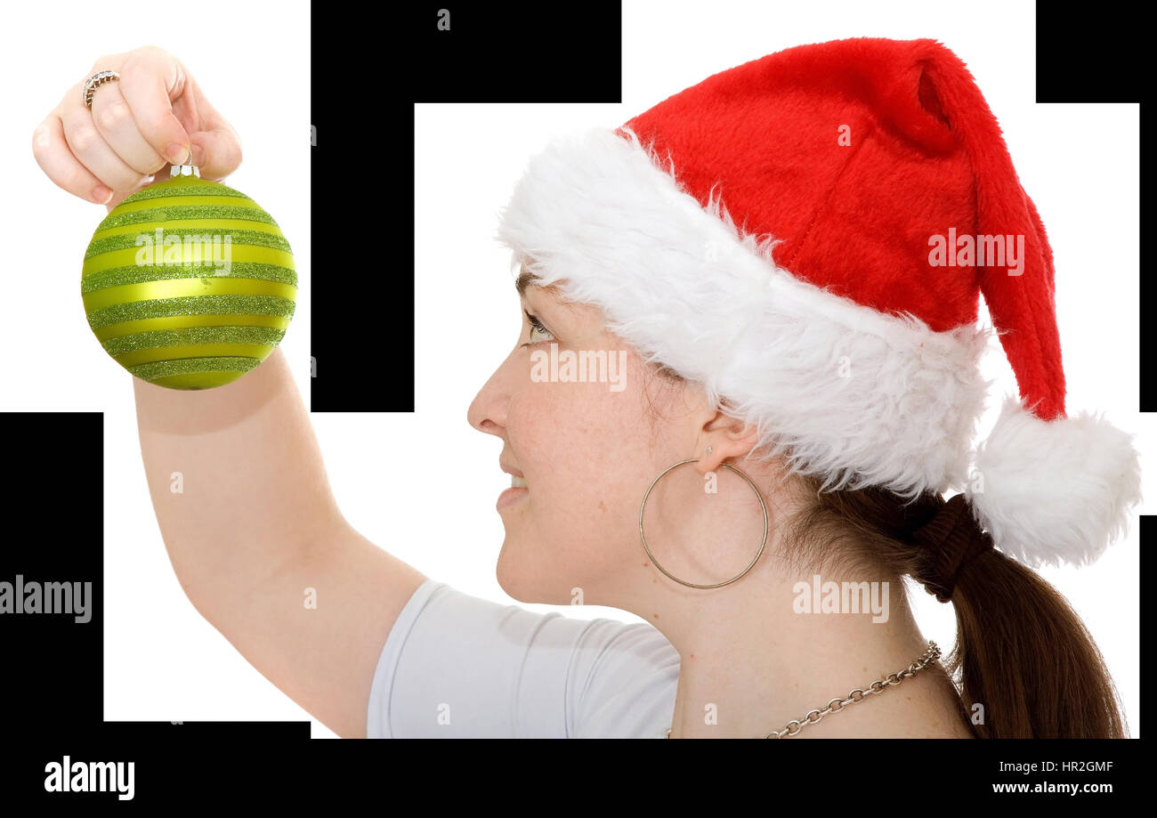 looking forward to christmas - over a white background Stock Photo - Alamy