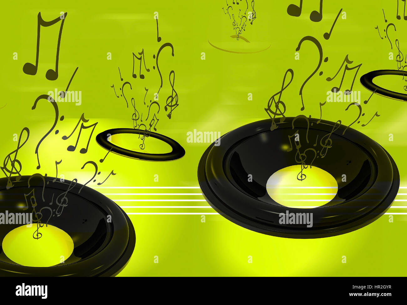 abstract music background in green Stock Photo - Alamy