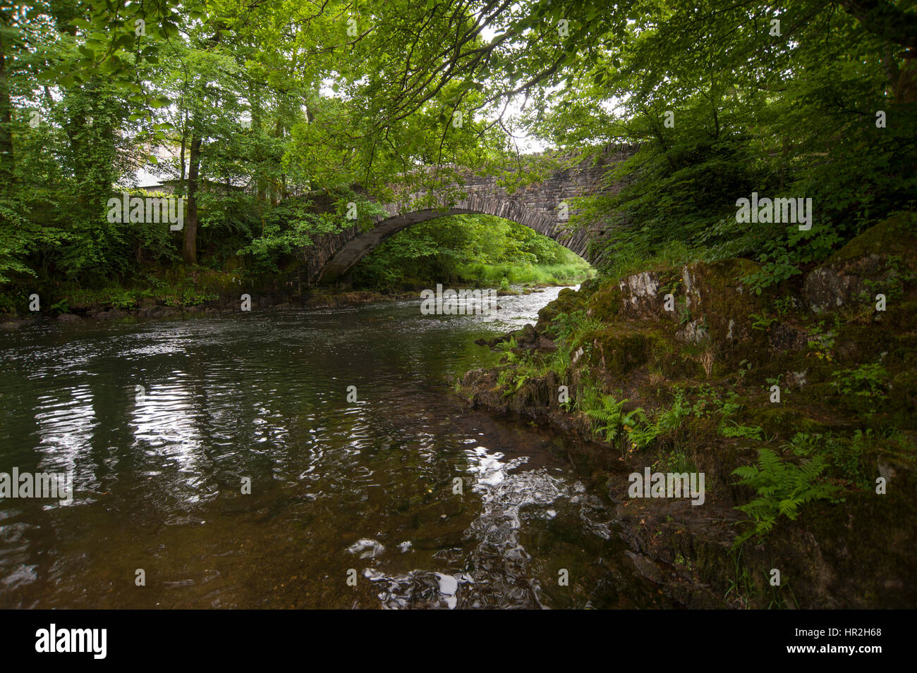 Clappersgate Bridge in the Lake Distric National Park UK GB Stock Photo ...