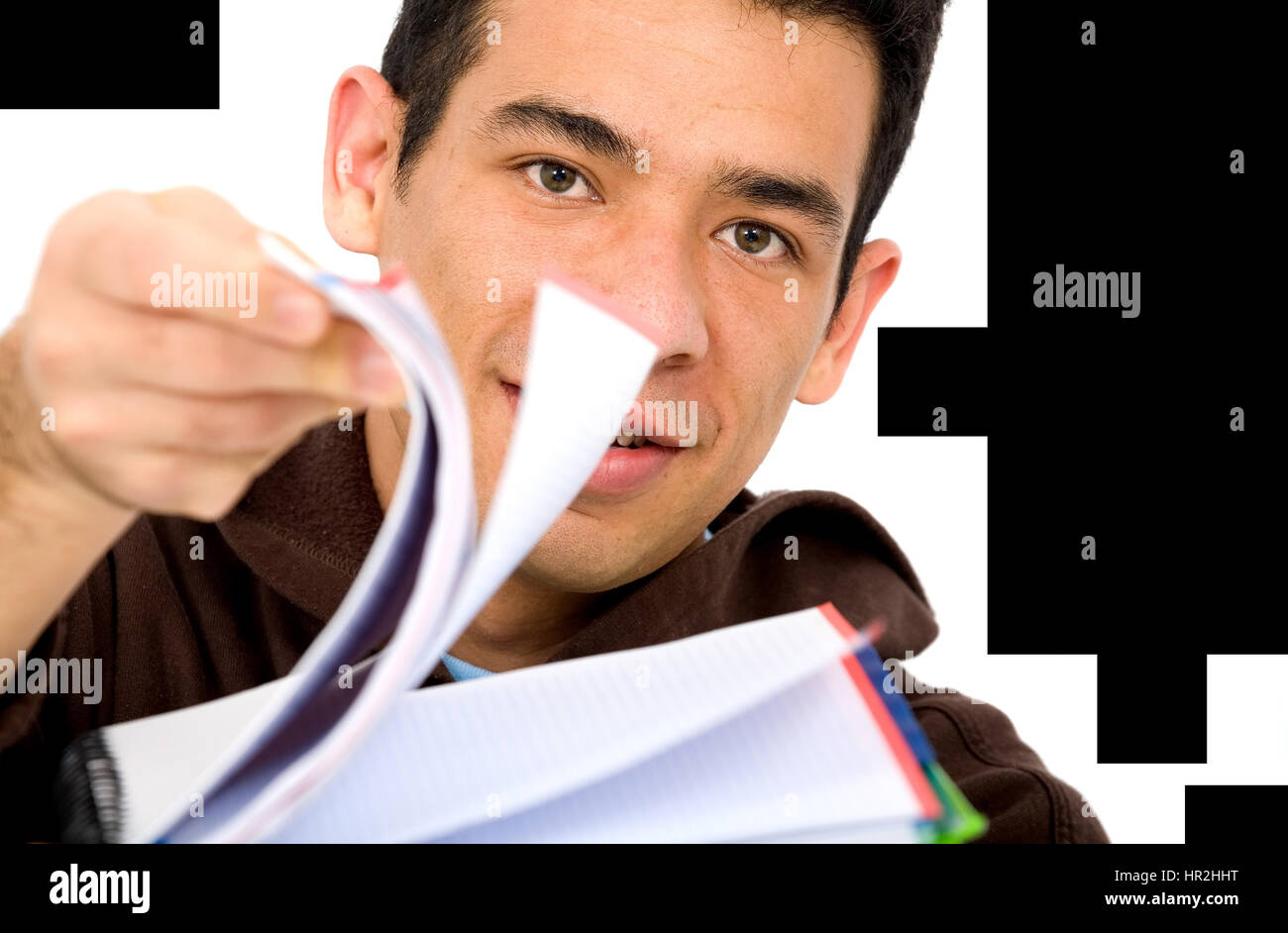 Flicking paper hi-res stock photography and images - Alamy