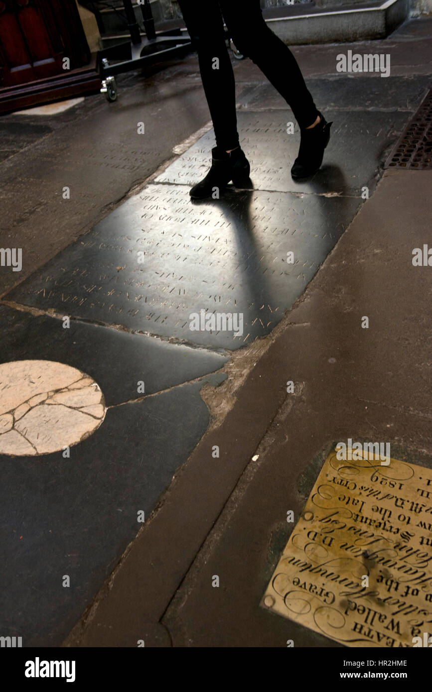 Bath Abbey Footprint Project showing general views and damaged areas of ...