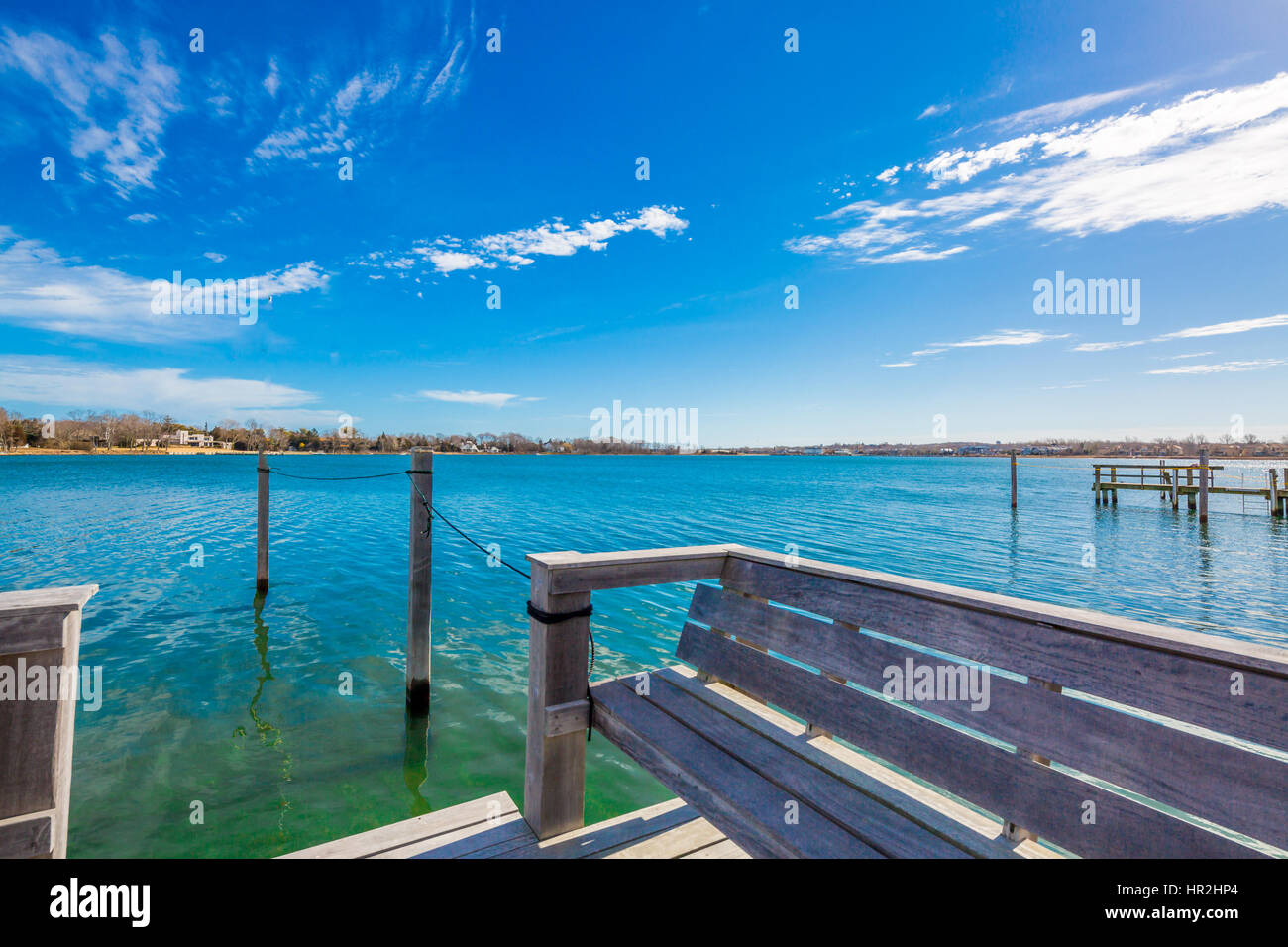 Bench on a dock hi-res stock photography and images - Alamy